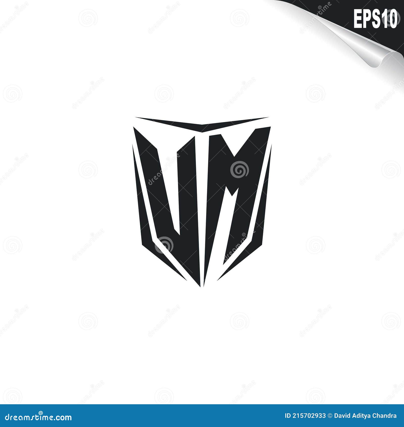 Initial UM Logo Design with Shield Style, Logo Business Branding Stock ...