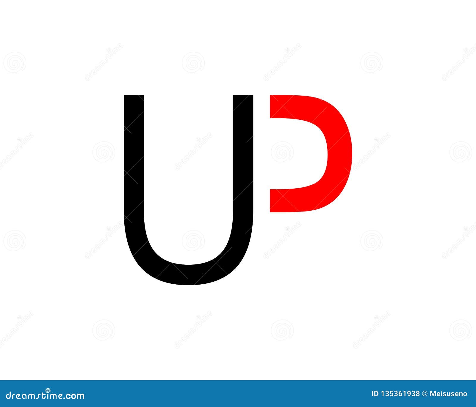 Initial Up Letter Logo Template Design Vector Stock Vector ...