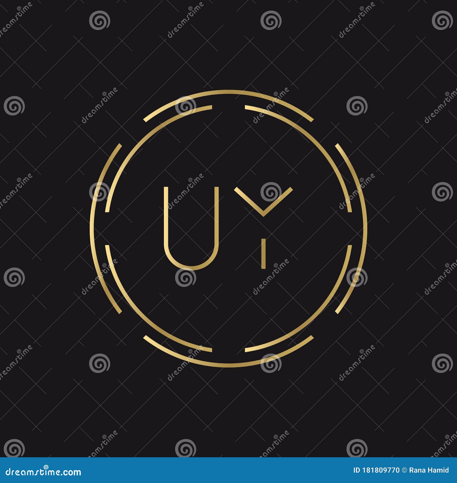Initial UY Logo Creative Typography Vector Template. Digital Abstract Letter UY Logo Design ...