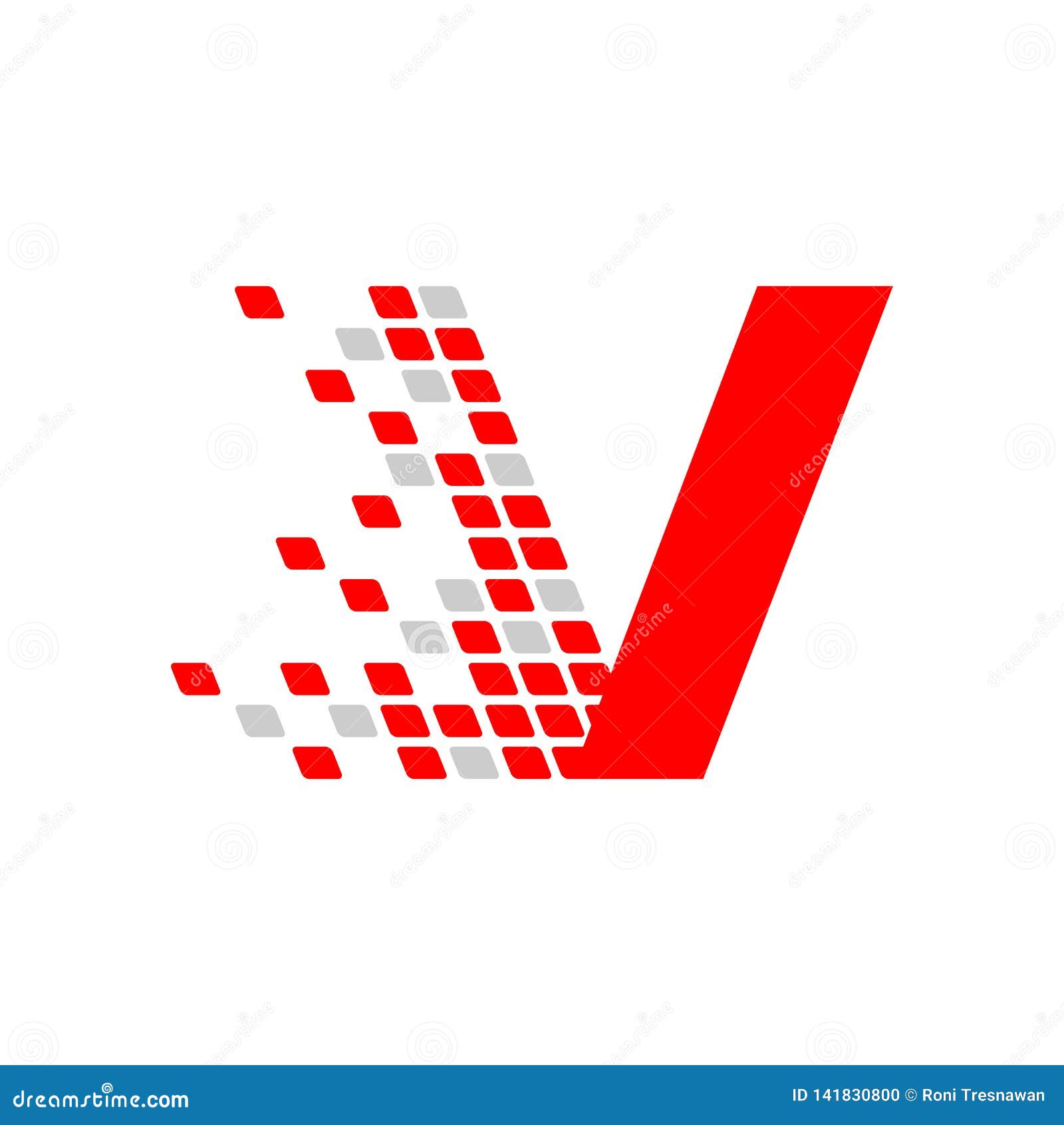 Initial V Letter Digital Data Movement Symbol Design Stock Vector ...