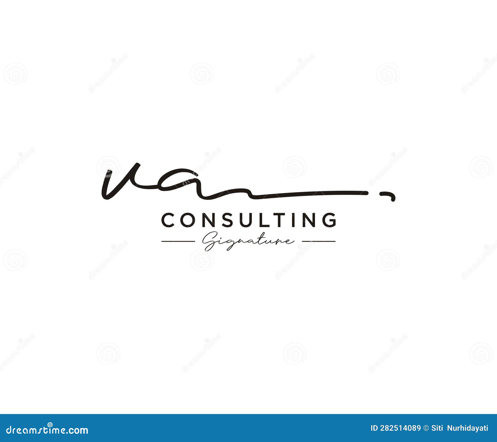Initial VA Signature Logo Collection Template Vector. Hand Drawn ...