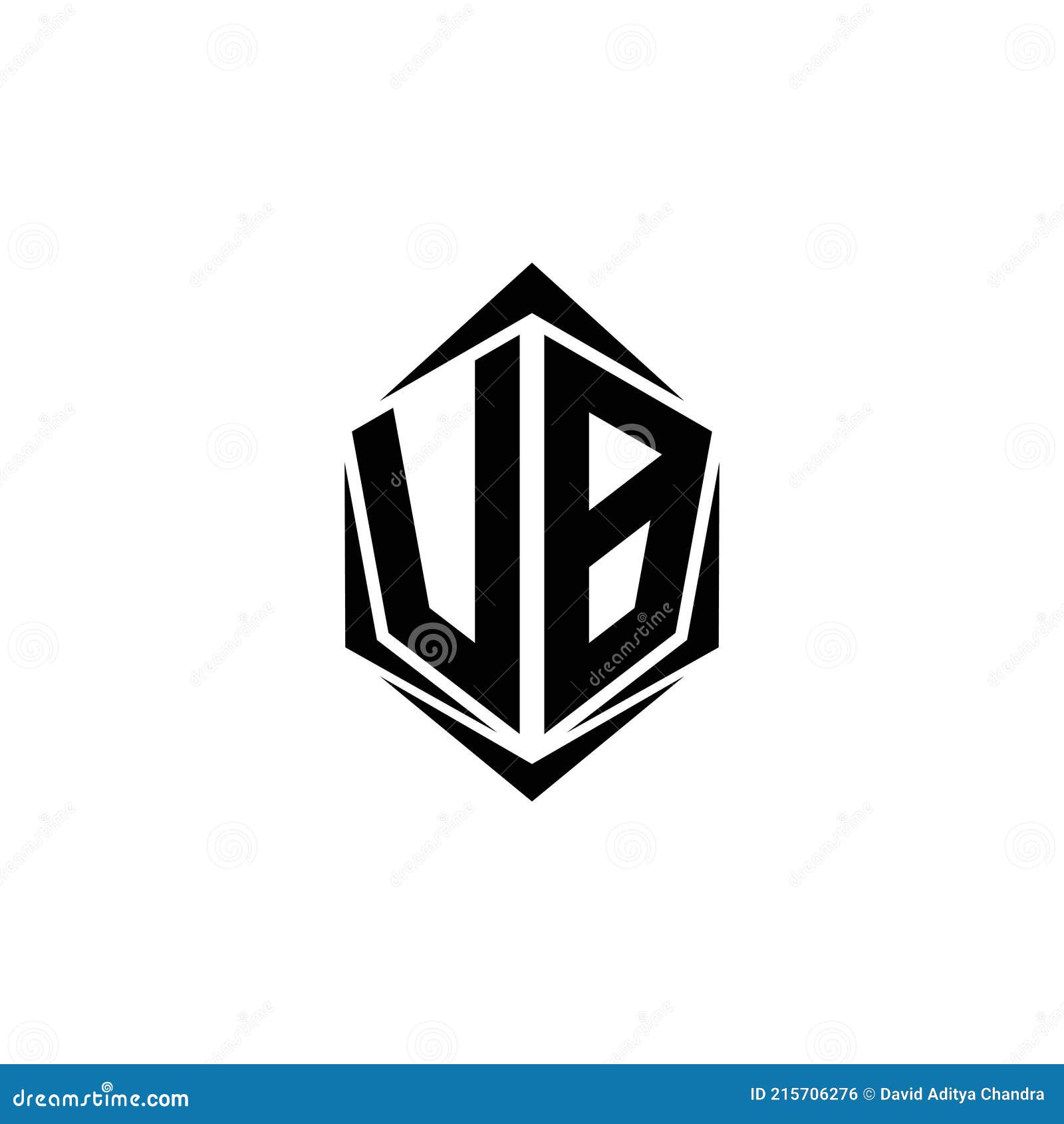 Initial VB Logo Design with Shield Style, Logo Business Branding Stock ...