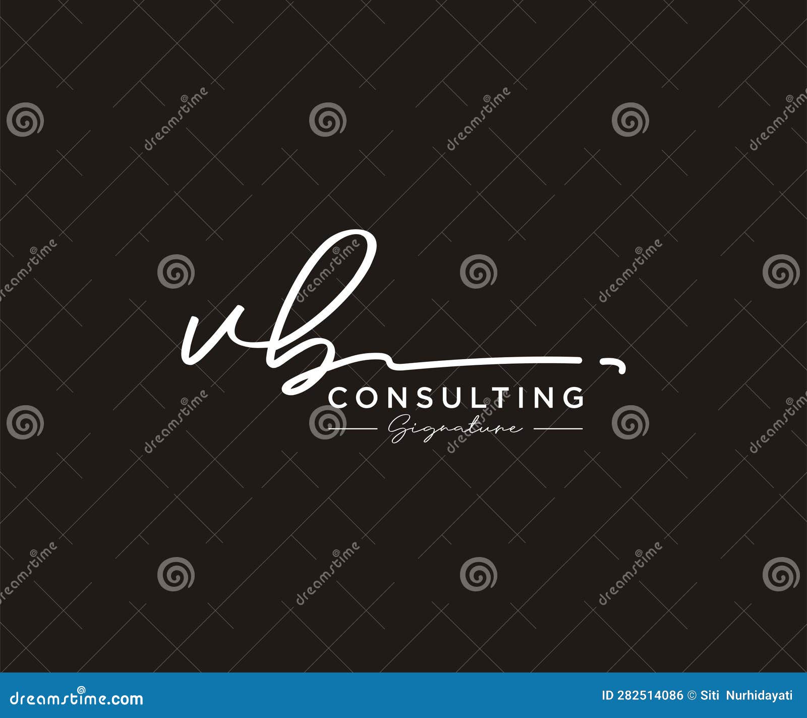 Initial VB Signature Logo Collection Template Vector. Hand Drawn ...