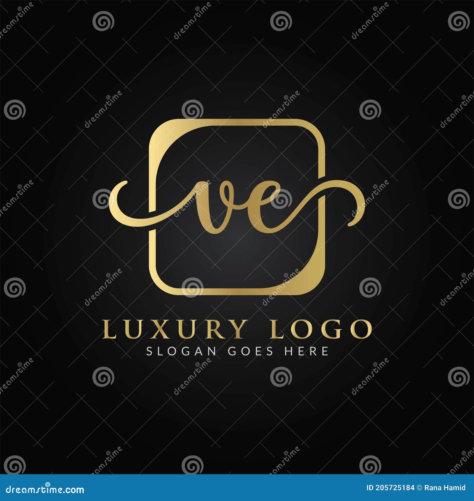 Initial VE Letter Logo Modern Typography Vector Template. Creative ...