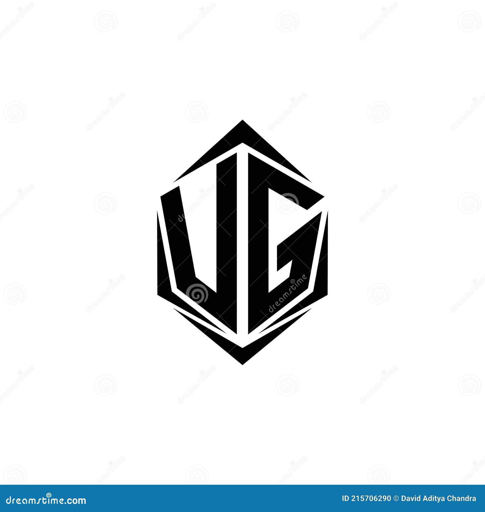 Initial VG Logo Design with Shield Style, Logo Business Branding Stock ...