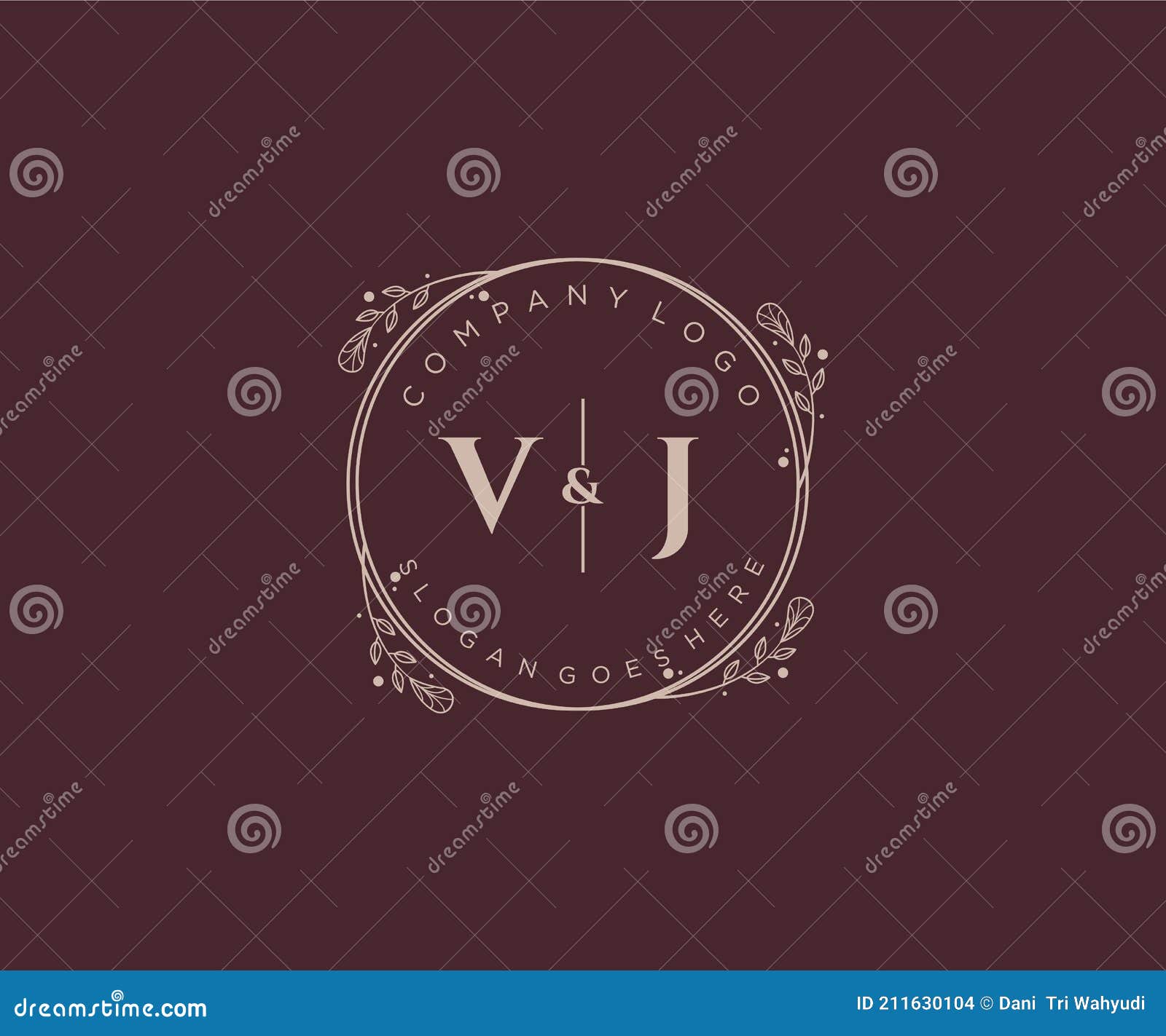 Initial VJ Letters Decorative Luxury Wedding Logo Stock Vector ...