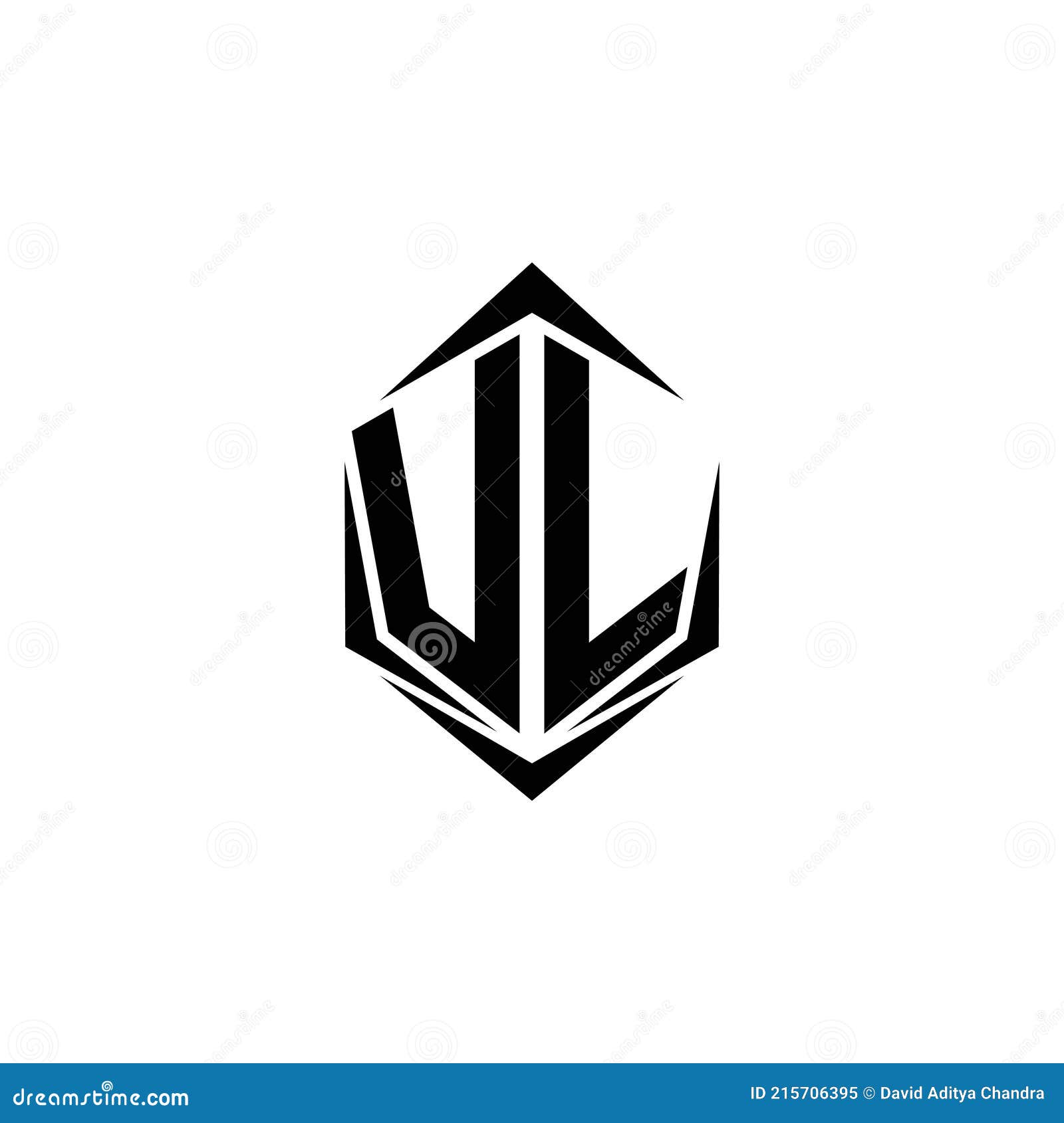 Initial VL Logo Design with Shield Style, Logo Business Branding Stock ...