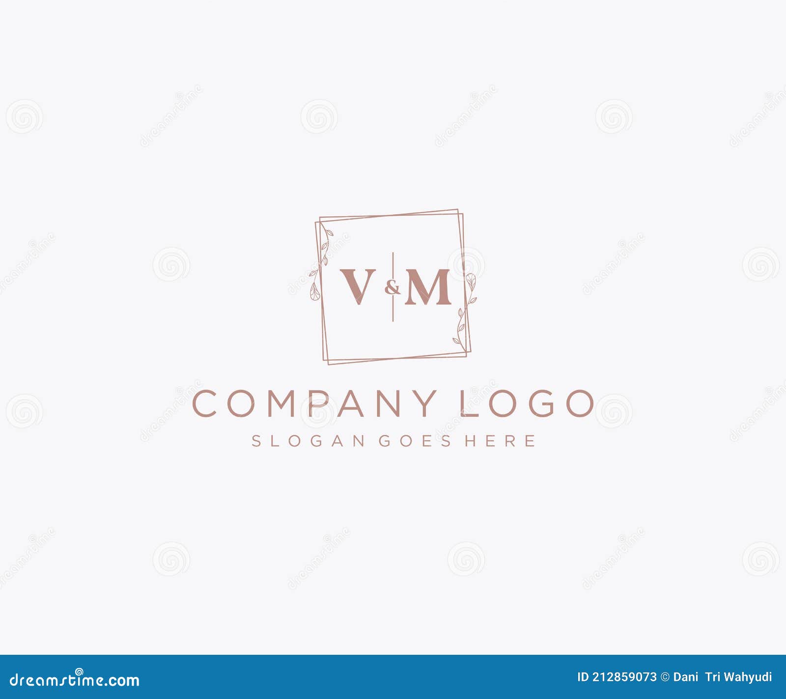 Initial VM Letters Decorative Luxury Wedding Logo Stock Vector ...