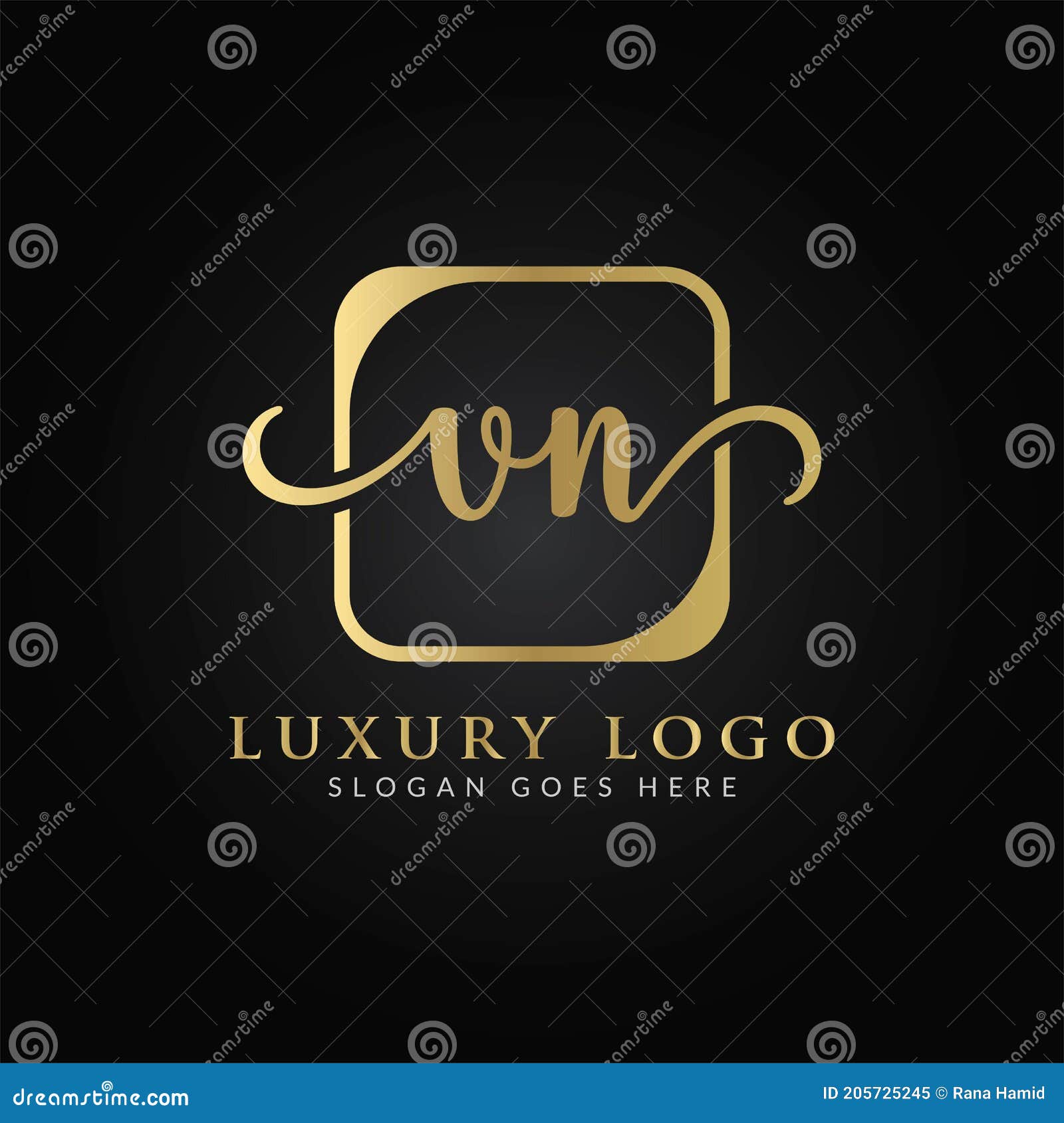 Initial VN Letter Logo Modern Typography Vector Template. Creative ...