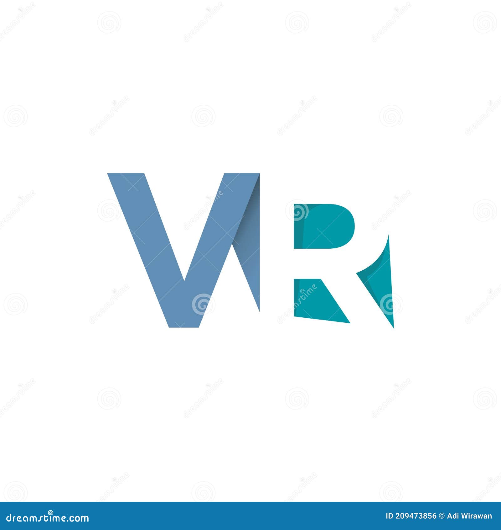 Initial VR Letter Typography Logo Stock Vector - Illustration of letter ...