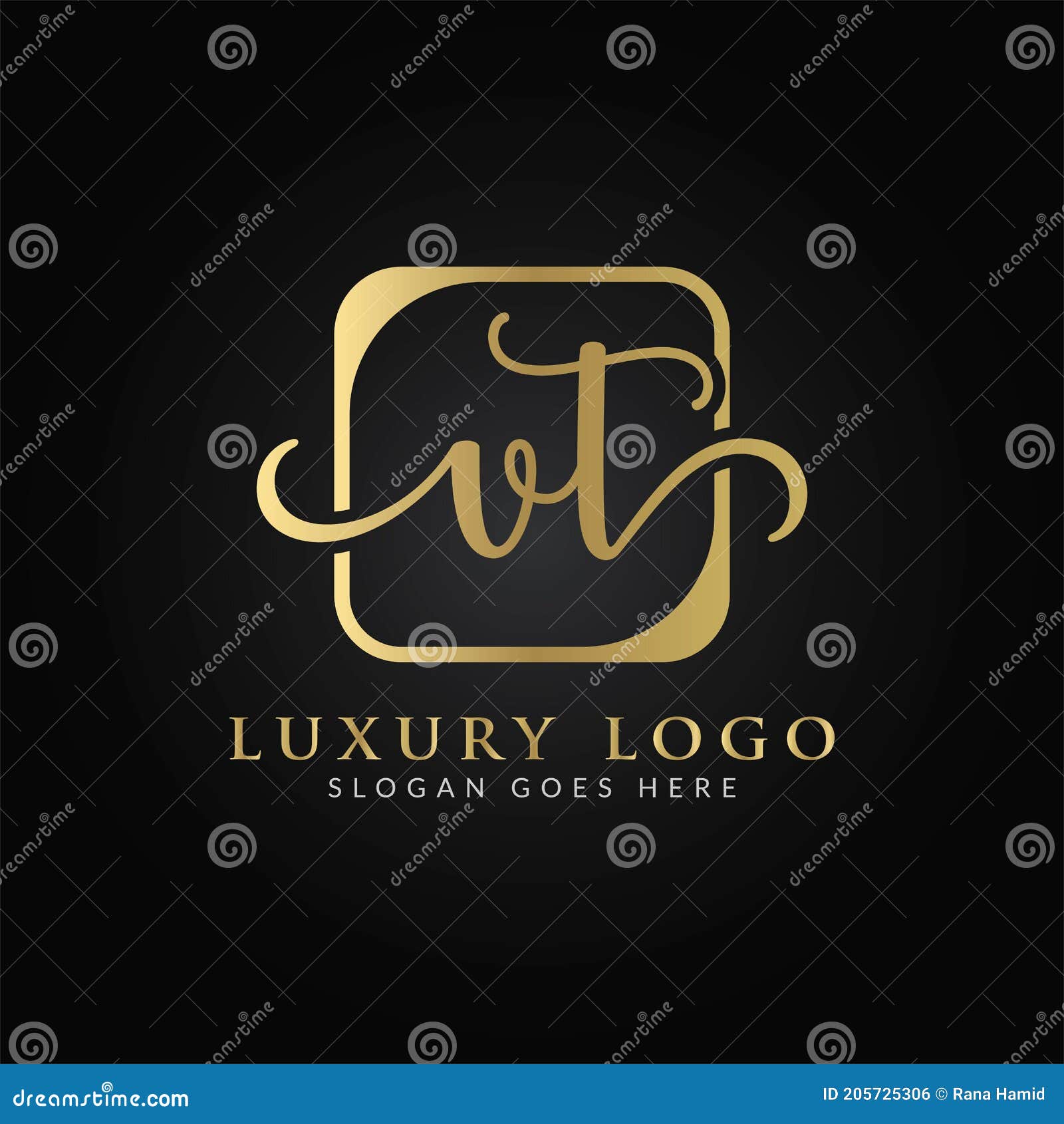 Initial VT Letter Logo Modern Typography Vector Template. Creative ...