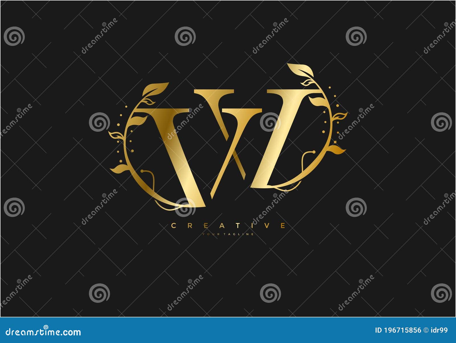 Initial VV Letter Linked Swoosh Rounded Monogram Logotype Stock Vector ...