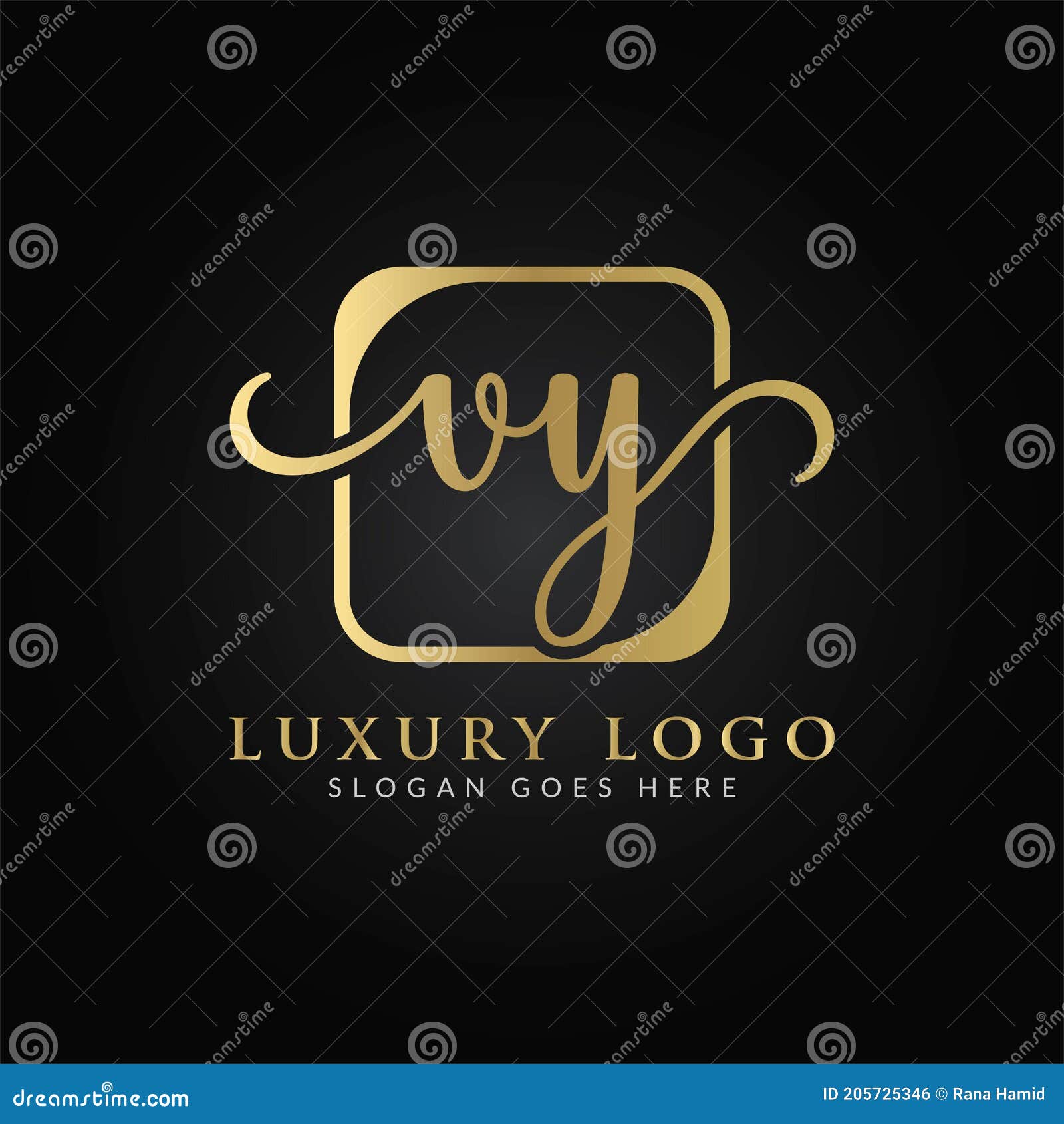 Initial VY Letter Logo Modern Typography Vector Template. Creative ...