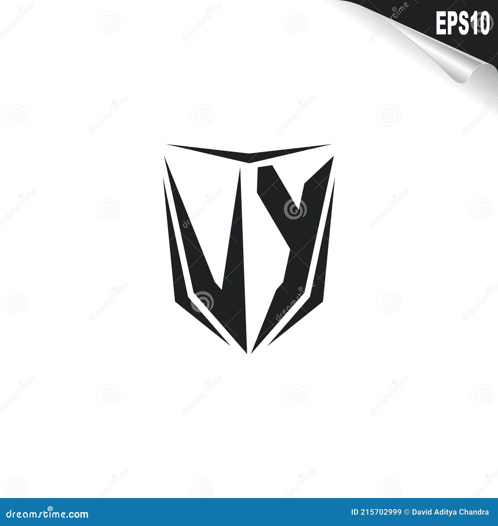 Initial VY Logo Design with Shield Style, Logo Business Branding Stock ...
