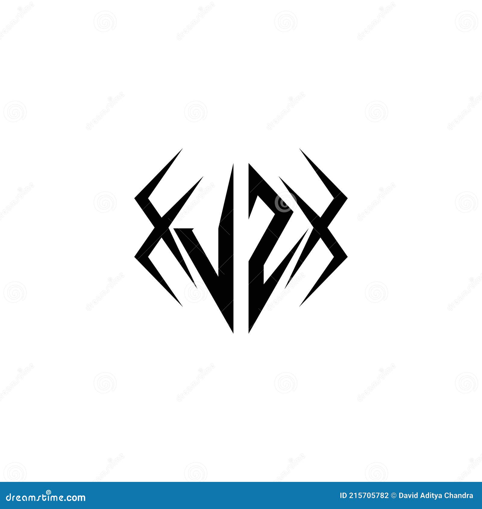 Initial VZ Logo Design with Cool Style, Logo Business Branding Stock ...