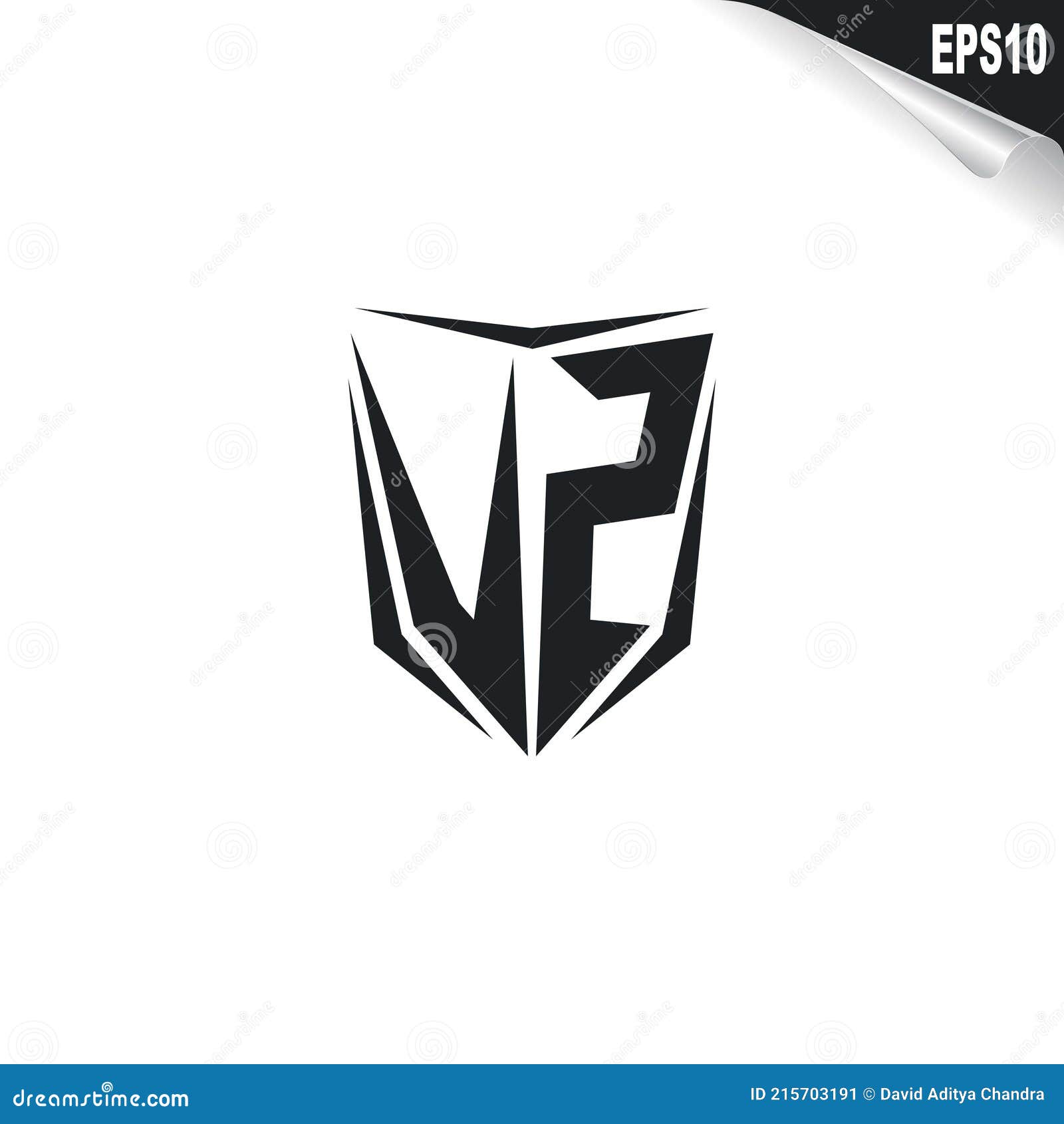 Initial VZ Logo Design with Shield Style, Logo Business Branding Stock ...