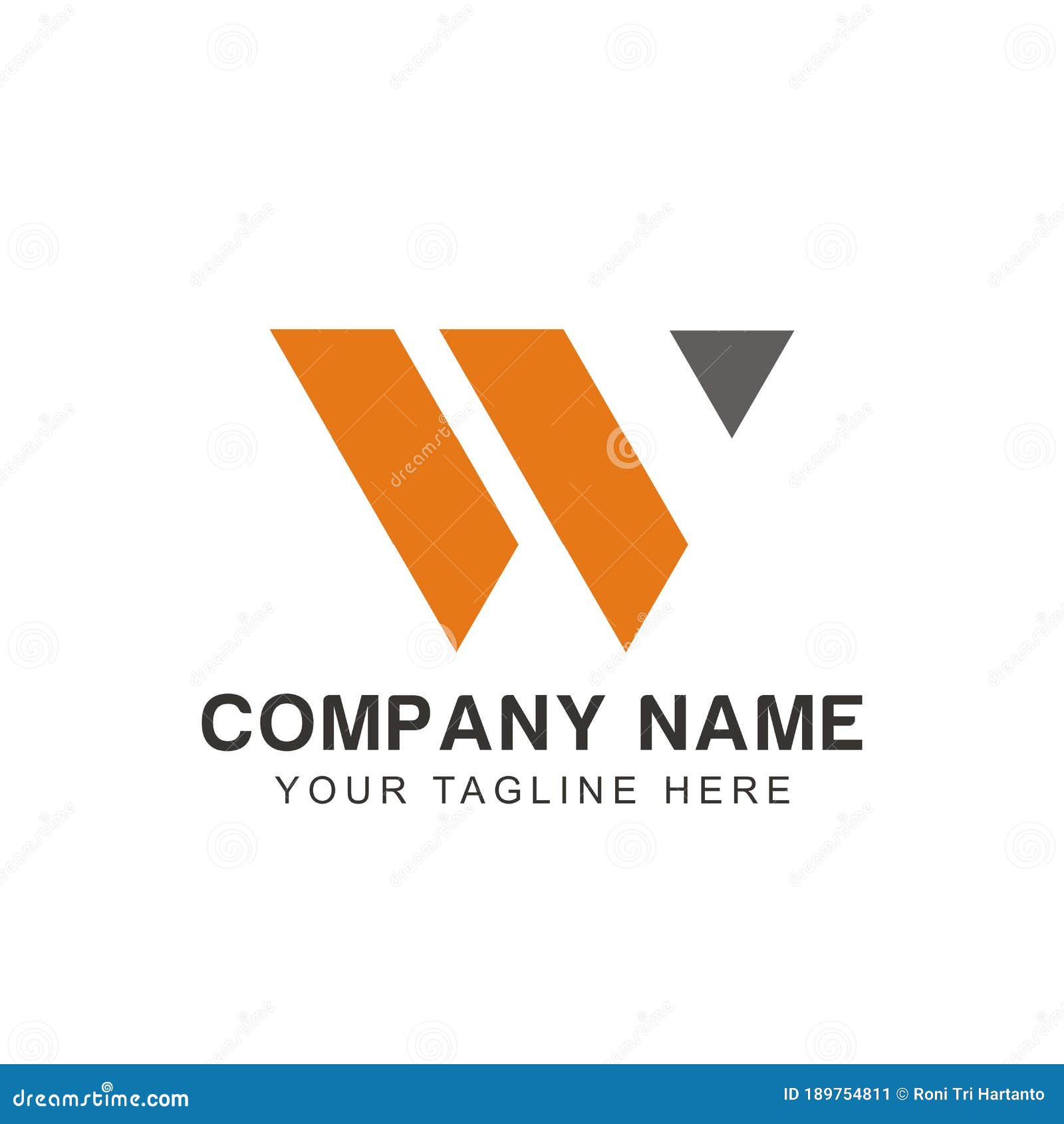 Initial W Logo Monogram Design Modern Template Stock Vector ...