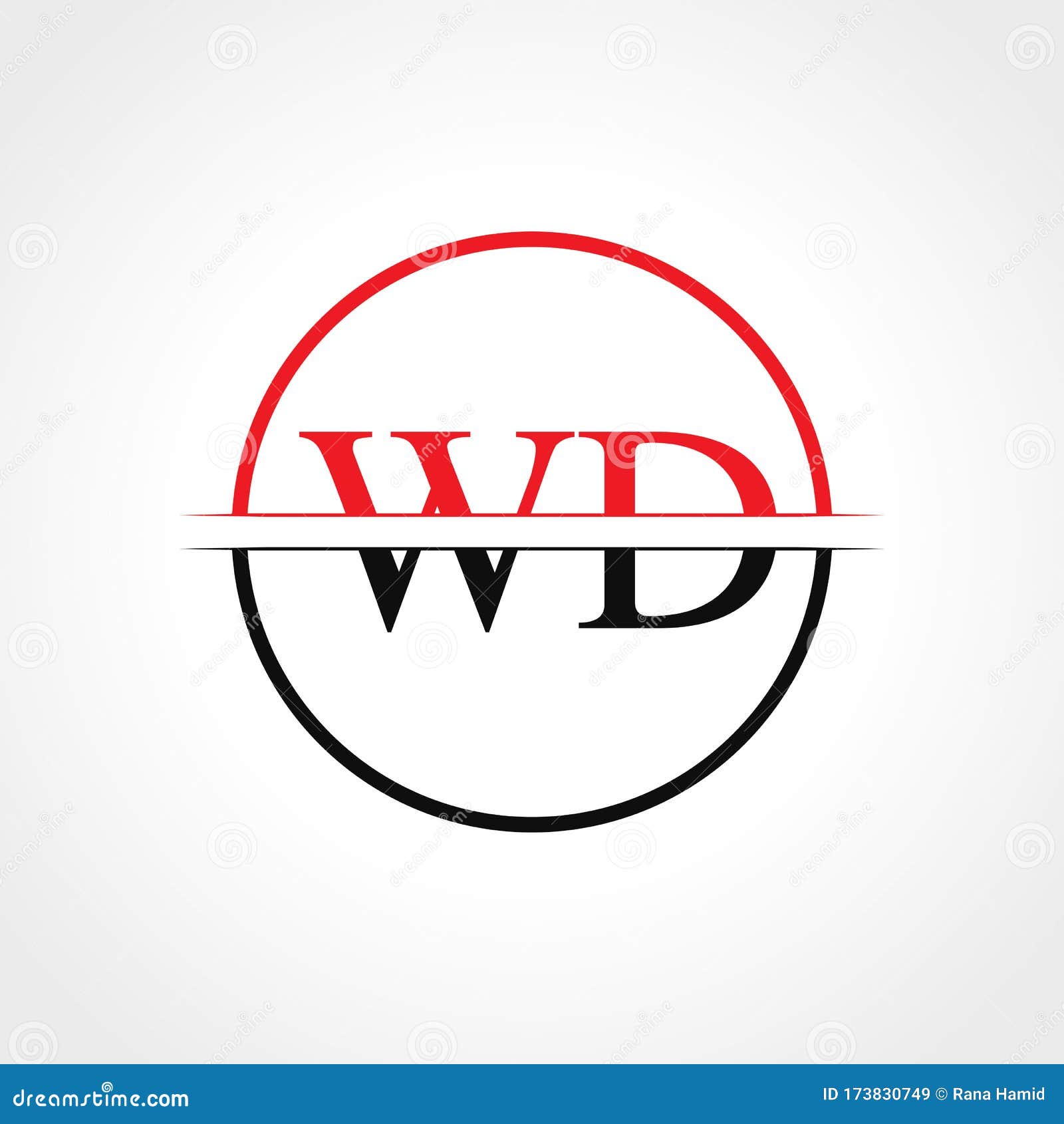 Initial WD Letter Linked Logo. Creative Letter WD Logo Design Vector ...
