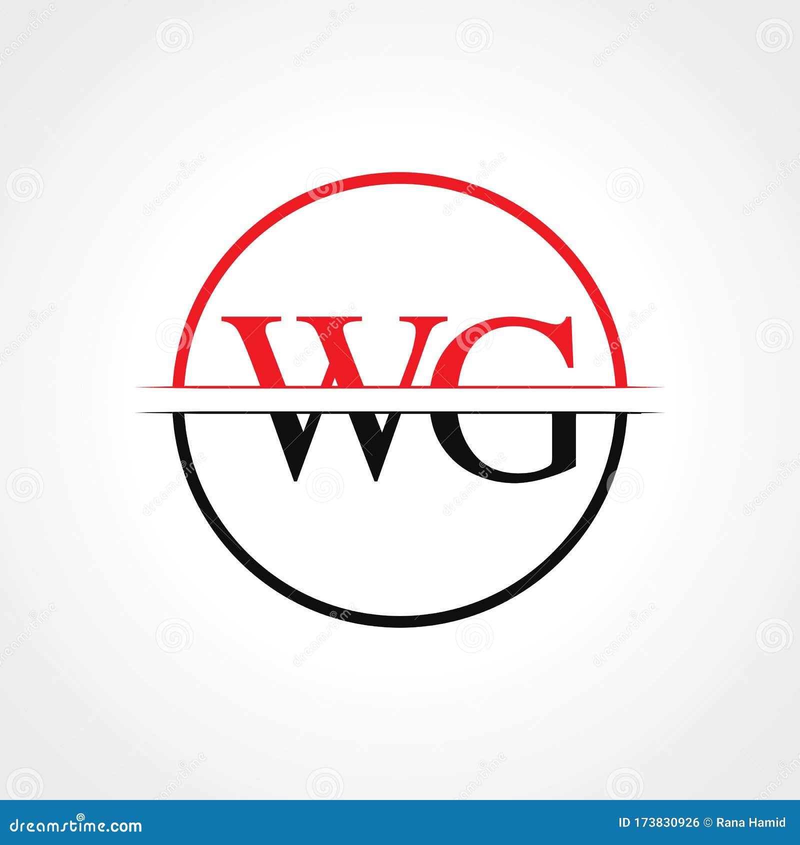 Initial WG Letter Linked Logo. Creative Letter WG Logo Design Vector ...