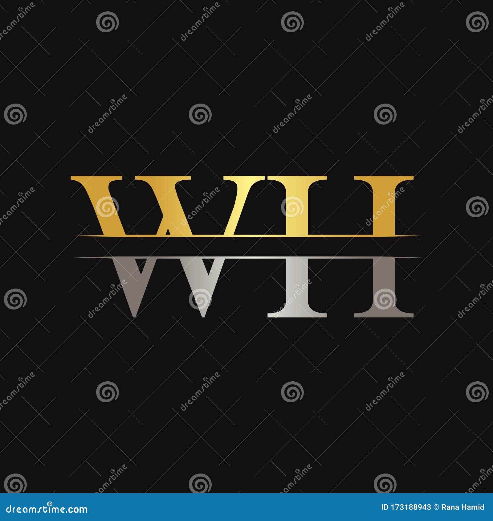 Initial WH Letter Linked Logo. Creative Letter WH Logo Design Vector ...