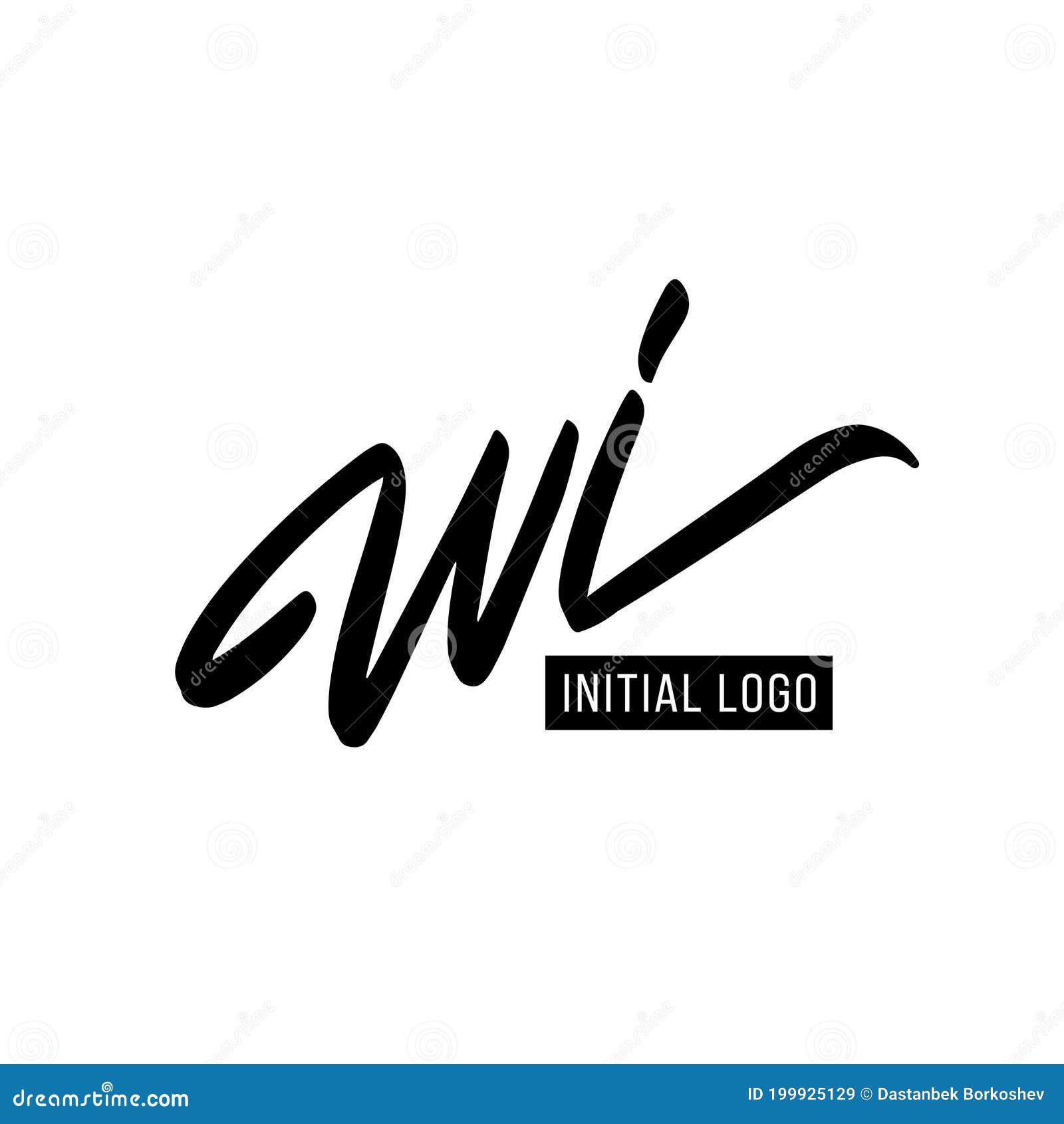 Initials-04-03 stock vector. Illustration of communication - 199925129