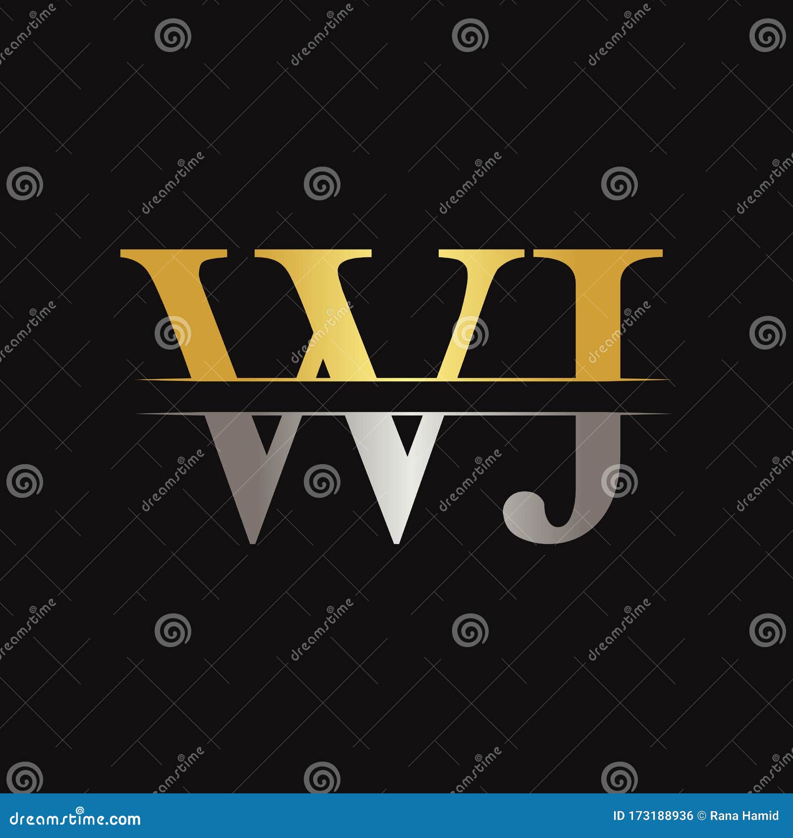 Initial WJ Letter Linked Logo. Creative Letter WJ Logo Design Vector ...