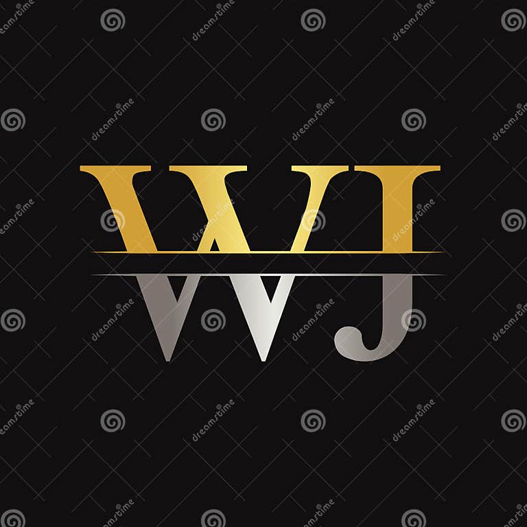 Initial WJ Letter Linked Logo. Creative Letter WJ Logo Design Vector ...