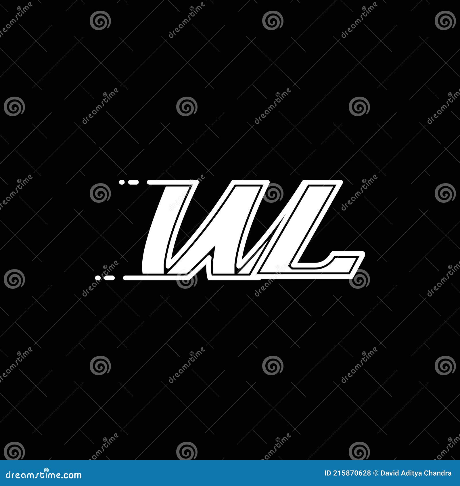 Initial WL Logo Design with Shape Style, Logo Business Branding Stock ...