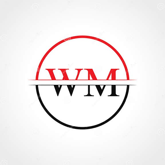 Initial WM Letter Linked Logo. Creative Letter WM Logo Design Vector ...