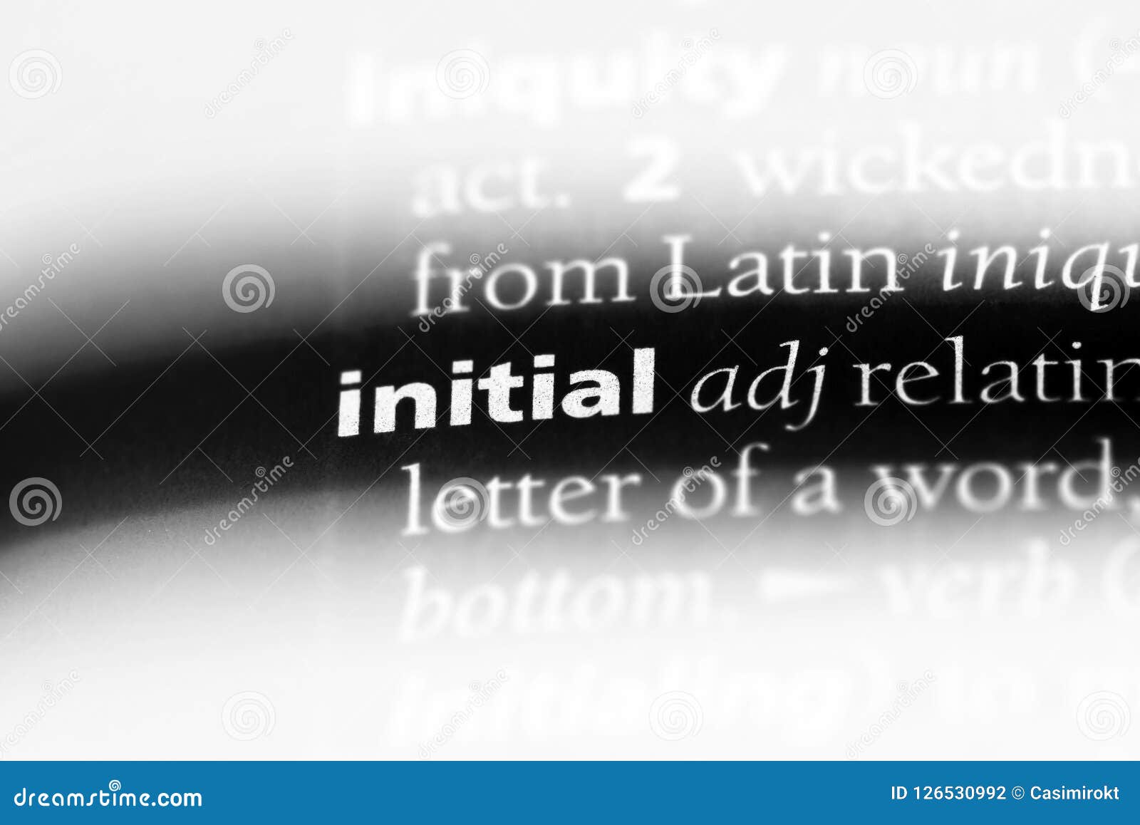 Initial stock photo. Image of macro, concept, printed - 126530992