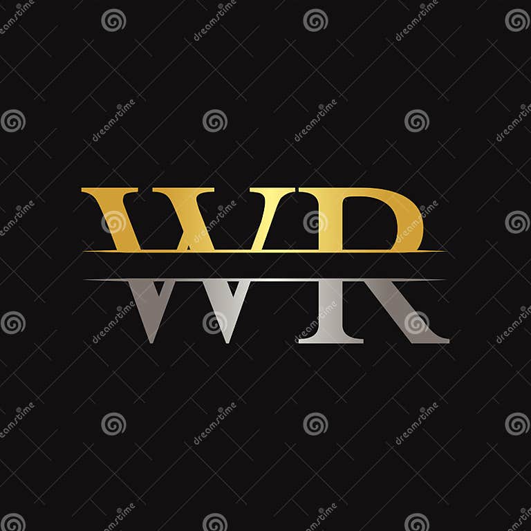 Initial WR Letter Linked Logo. Creative Letter WR Logo Design Vector ...