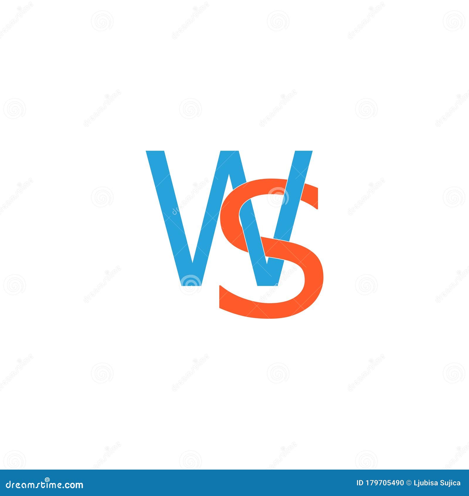 Initial WS Letter Linked Logo Isolated on White Background Stock ...