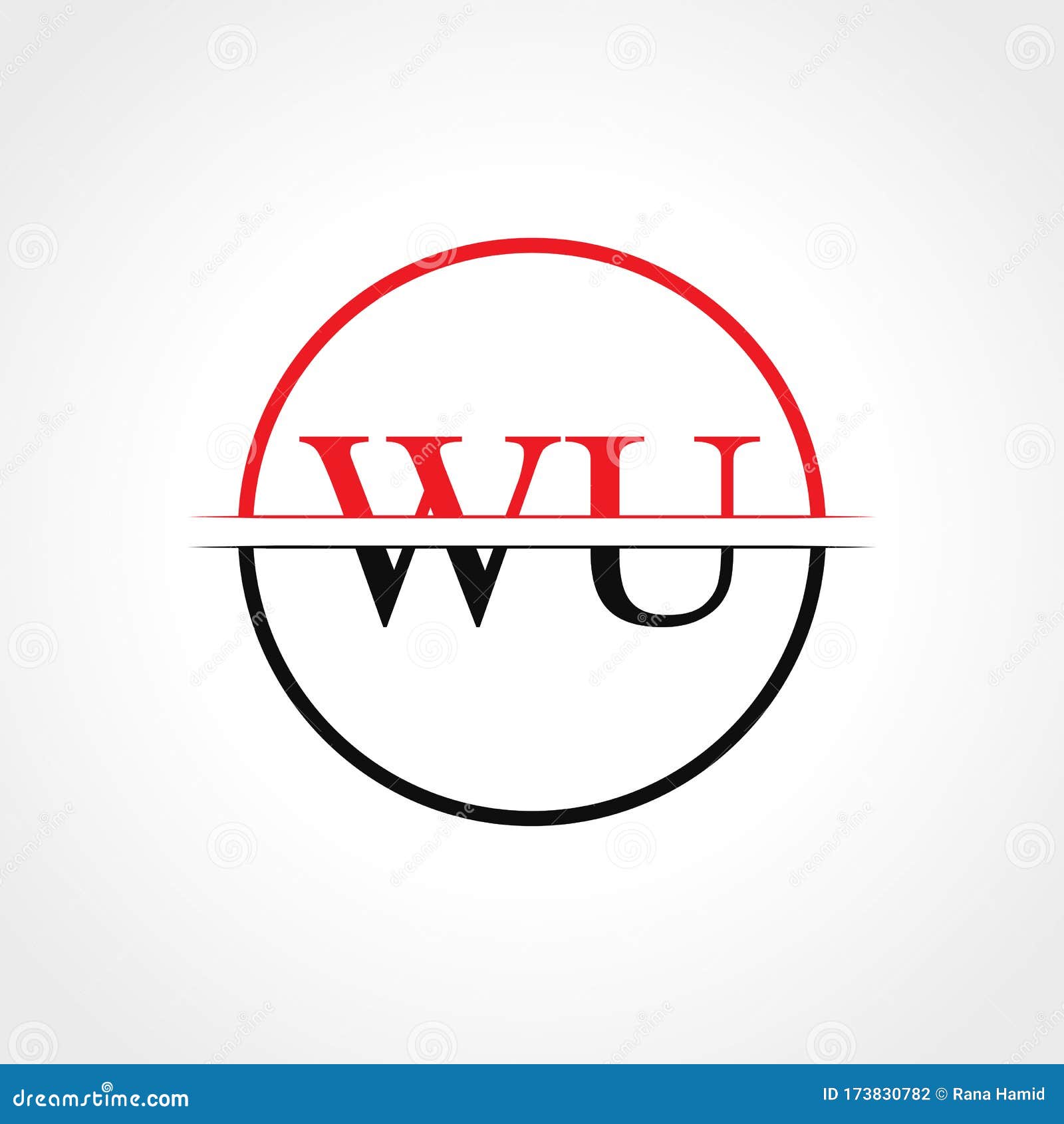Initial WU Letter Linked Logo. Creative Letter WU Logo Design Vector ...