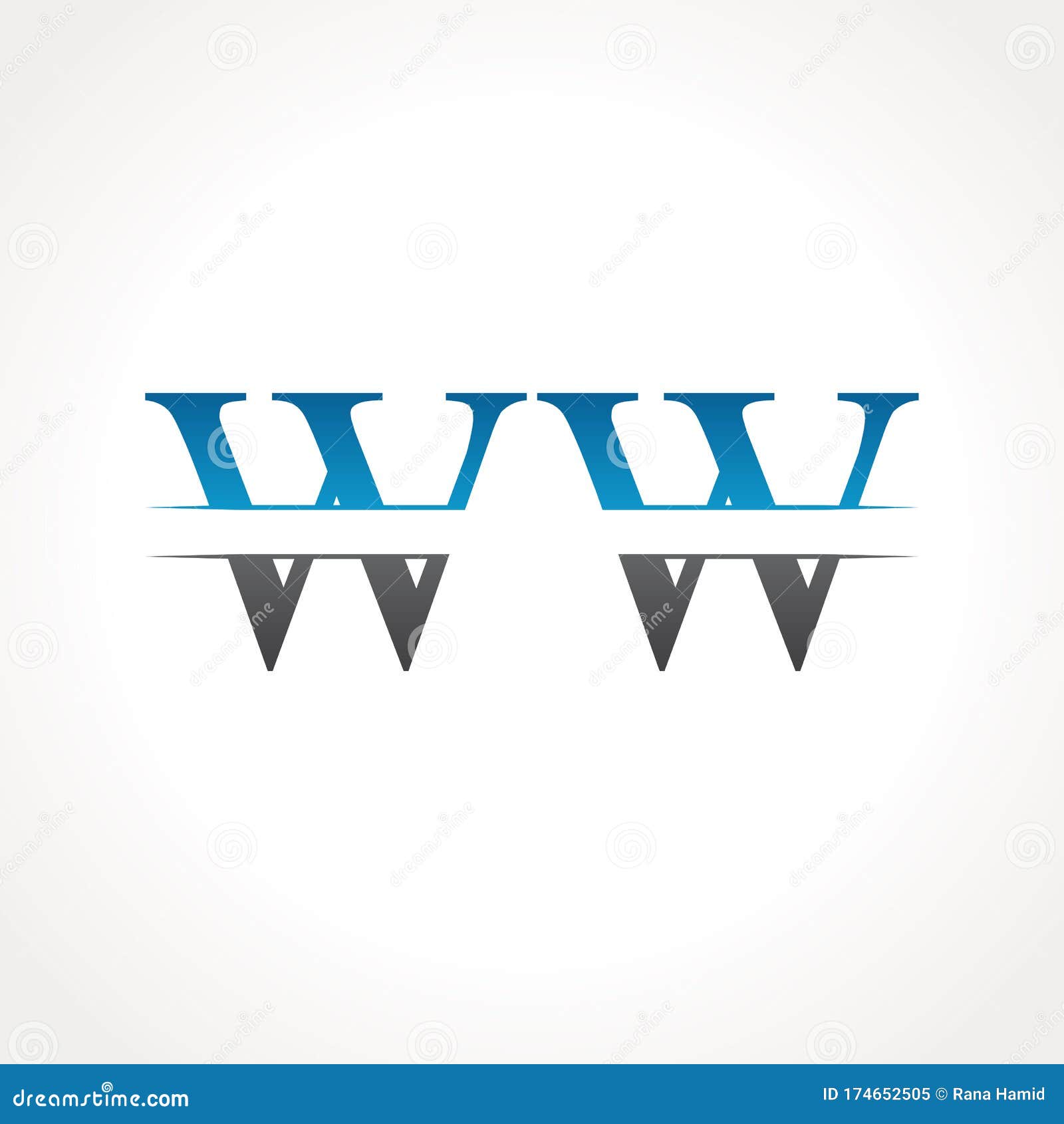 Initial WW Letter Linked Logo. Creative Letter WW Logo Design Vector ...