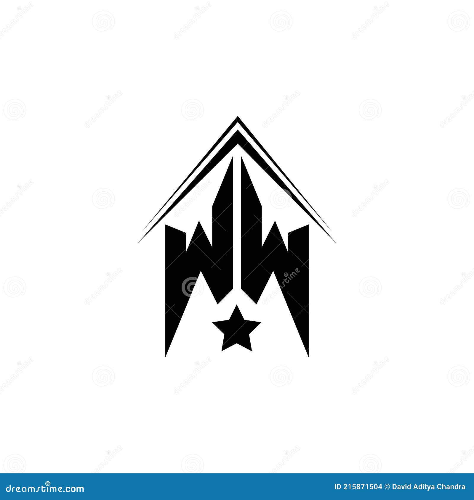 Initial WW Logo Design with Shape Style, Logo Business Branding Stock ...