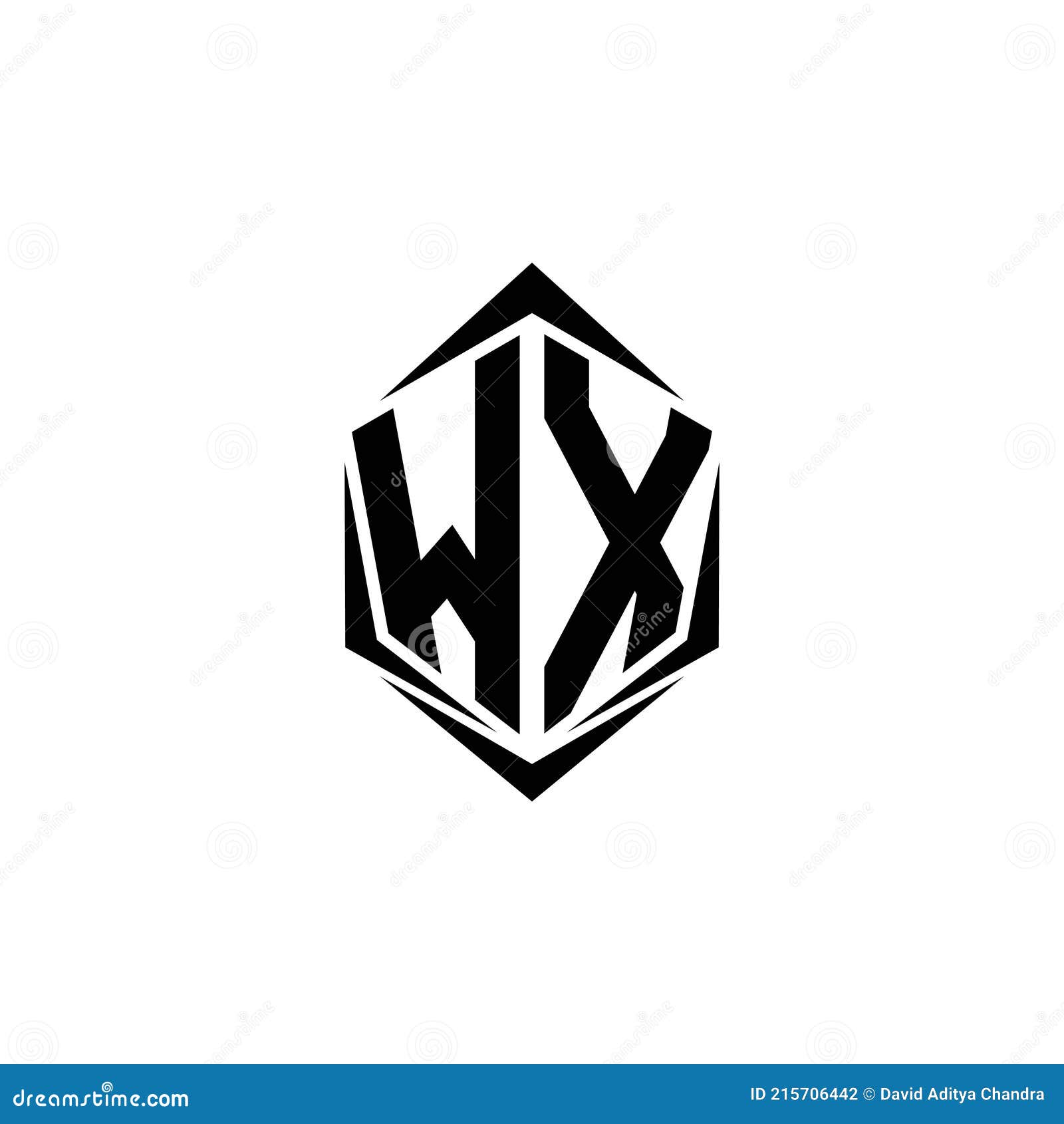 Initial WX Logo Design with Shield Style, Logo Business Branding Stock ...