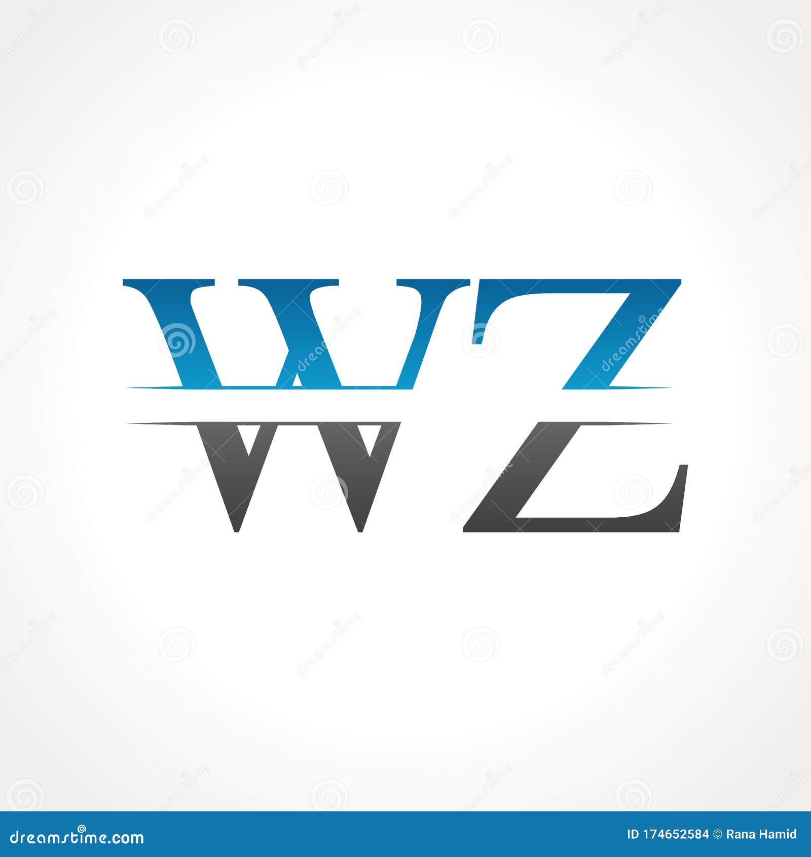 Initial WZ Letter Linked Logo. Creative Letter WZ Logo Design Vector ...