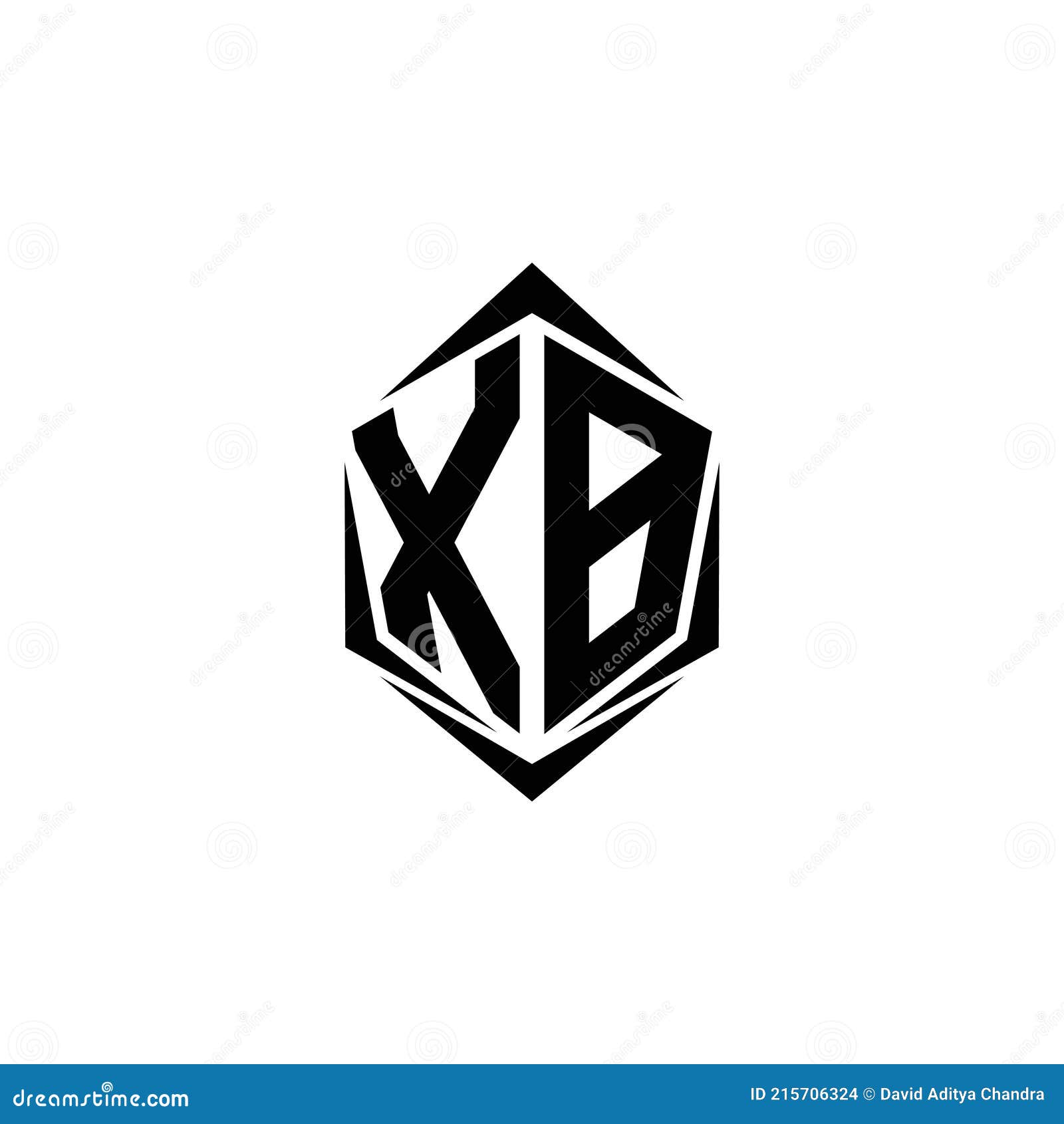 Initial XB Logo Design with Shield Style, Logo Business Branding Stock ...