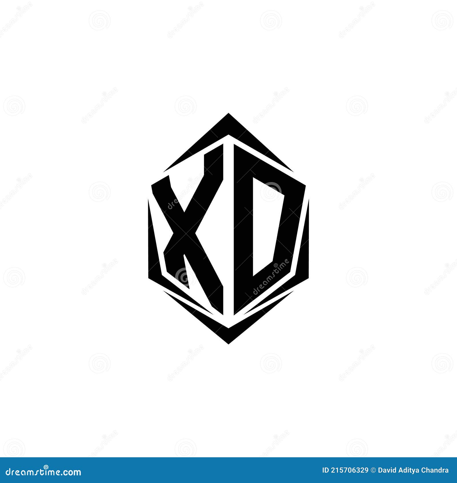 Initial XD Logo Design with Shield Style, Logo Business Branding Stock ...