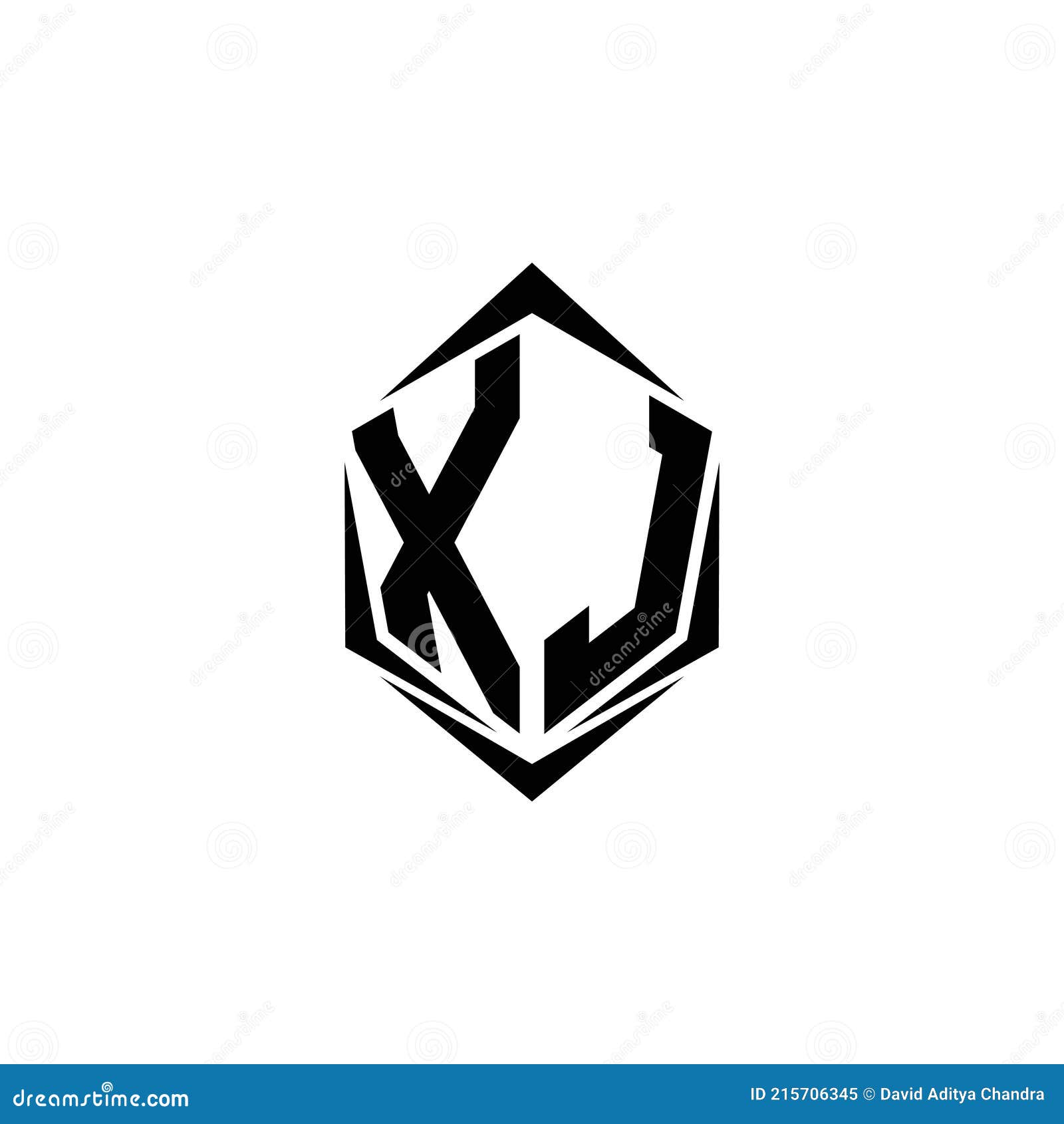 Initial XJ Logo Design with Shield Style, Logo Business Branding Stock ...