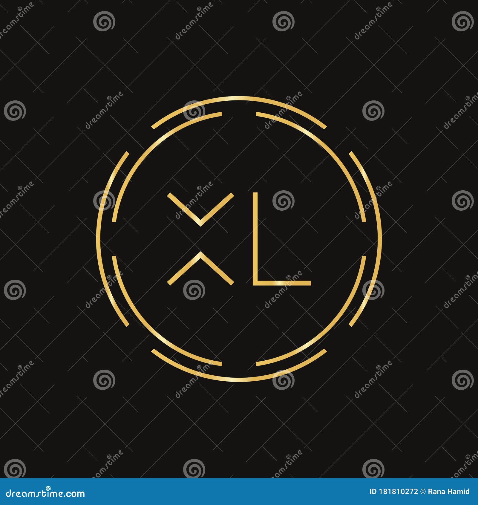 Initial XL Letter Logo Design Vector Template. Abstract Circle Letter ...