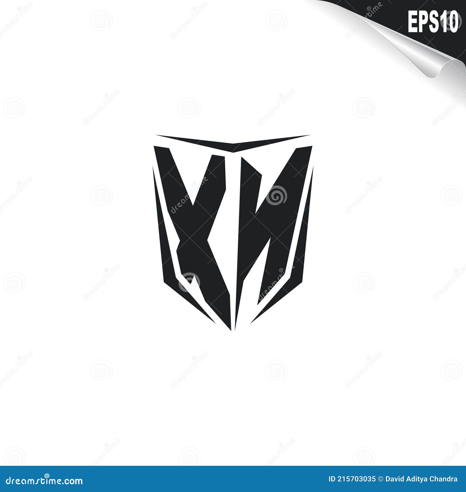 Initial XN Logo Design with Shield Style, Logo Business Branding Stock ...
