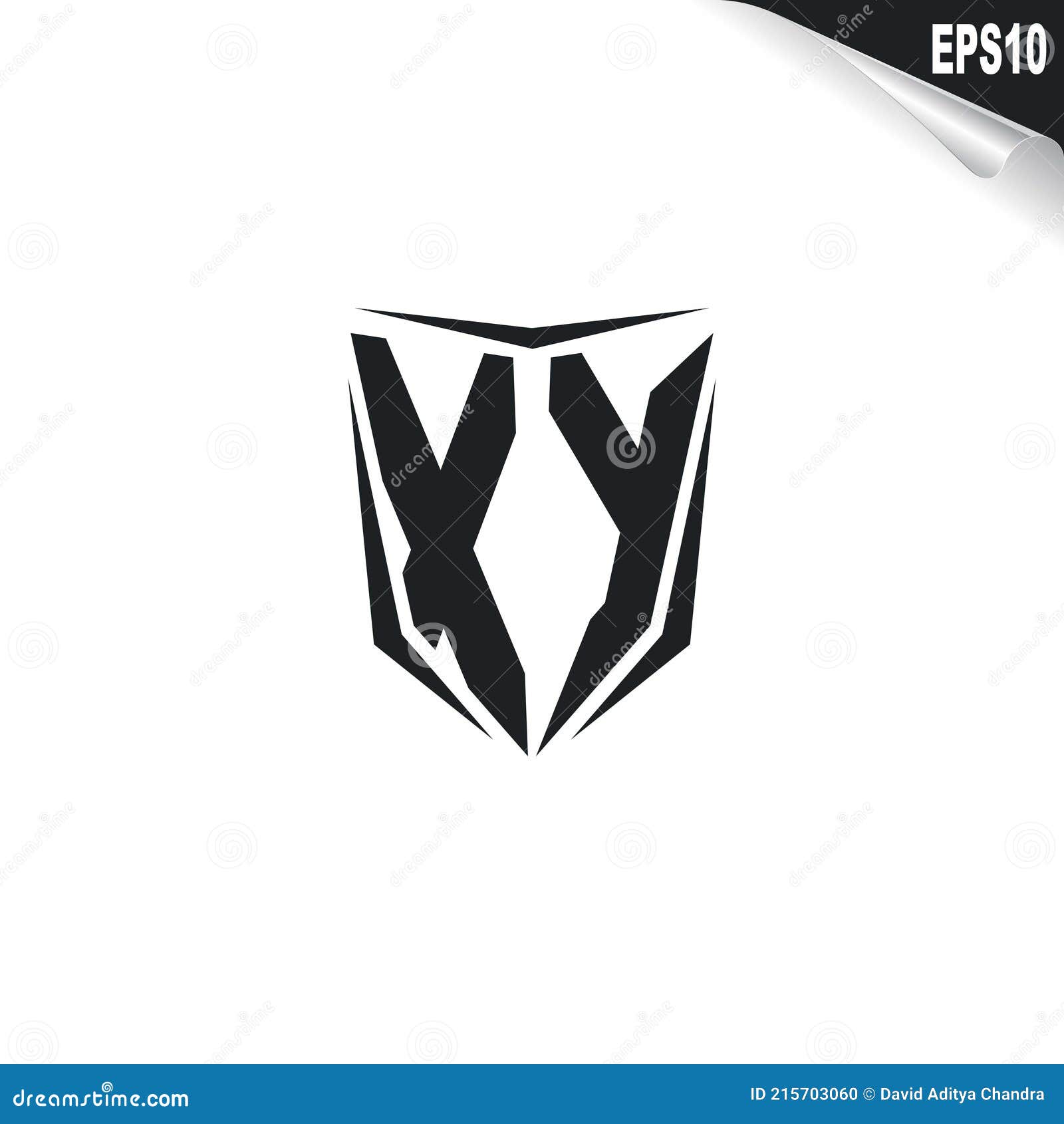 Initial XY Logo Design with Shield Style, Logo Business Branding Stock ...