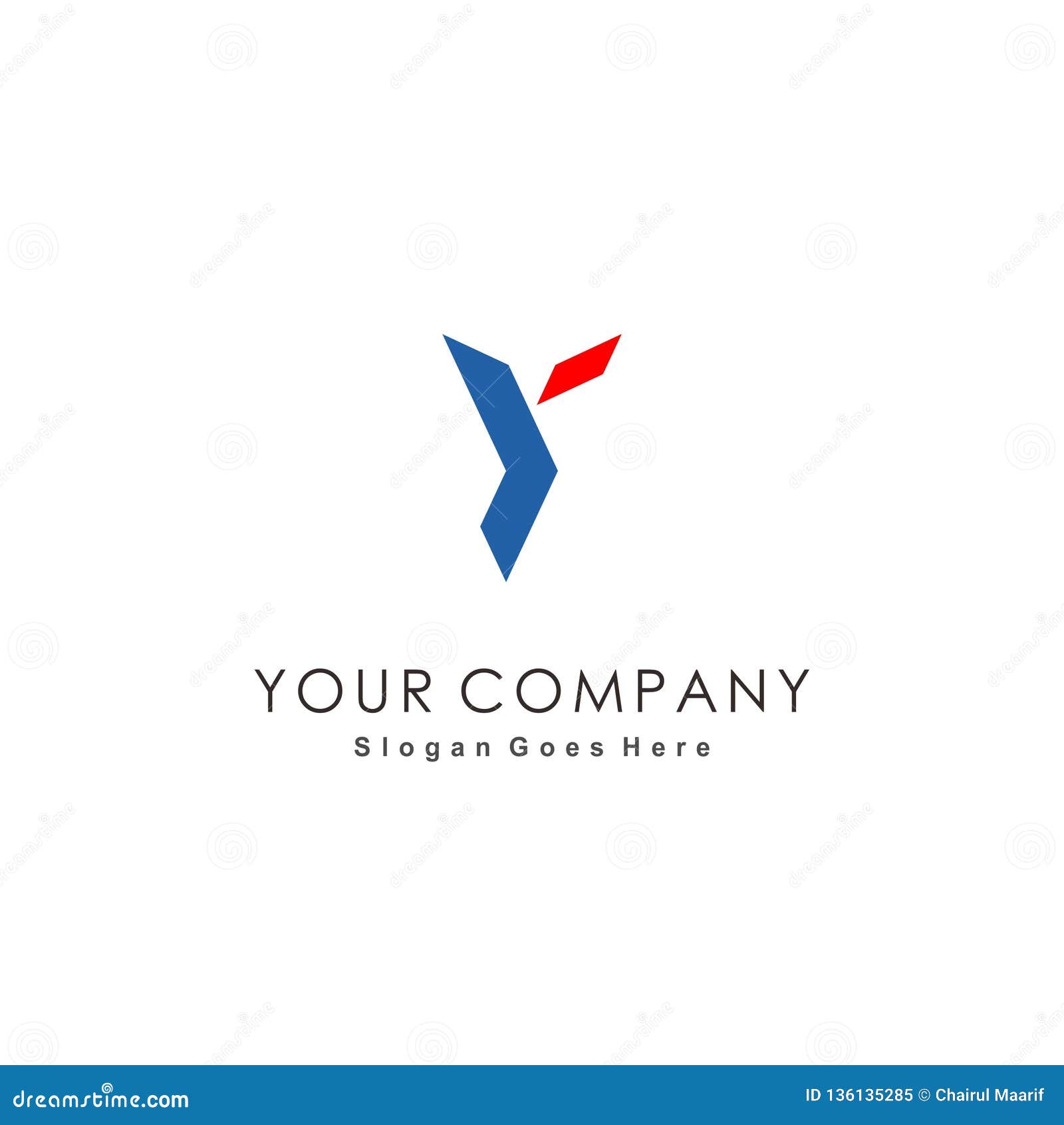 Initial Y Logo Design with Triangle Concept Stock Vector - Illustration ...