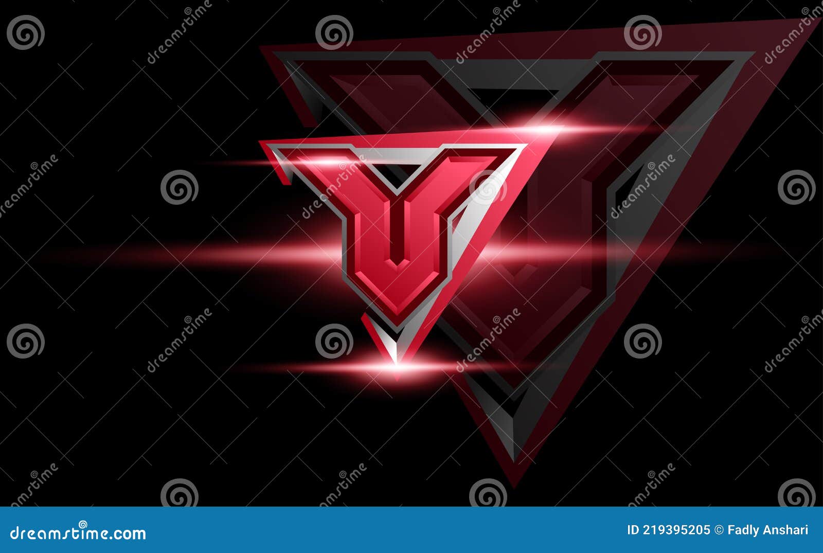 Initial Y with Shield, Vector Initial Letter Monogram Esport, Twitch ...