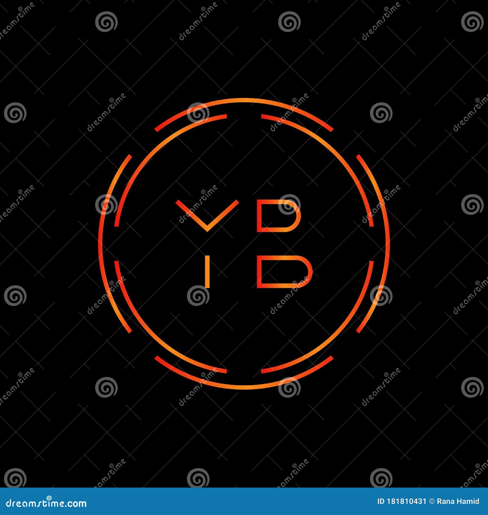 Initial YB Logo Design Vector Template. Creative Circle Letter YB ...