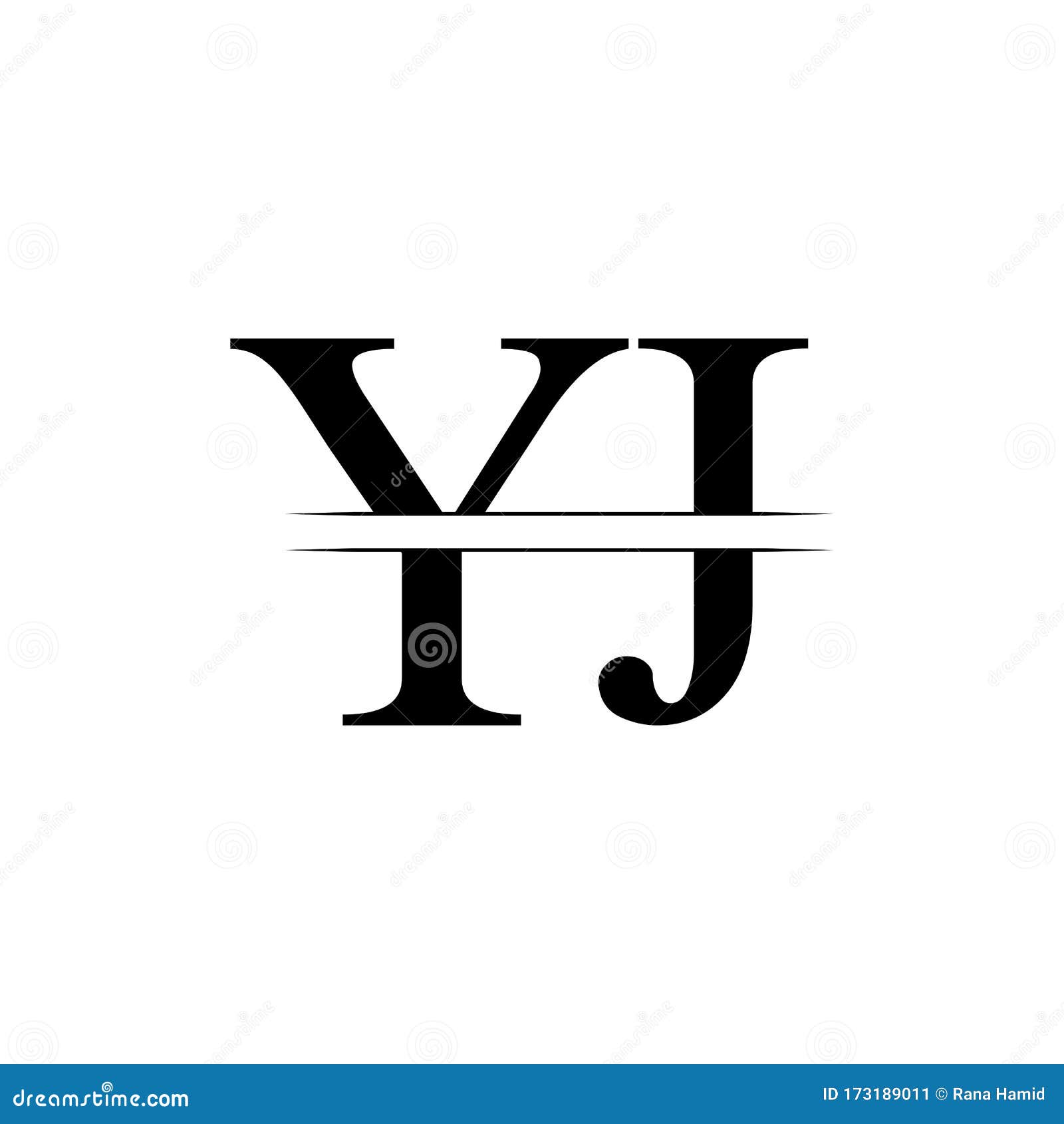 Initial YJ Logo Design Vector Template. Creative Letter YJ Business ...