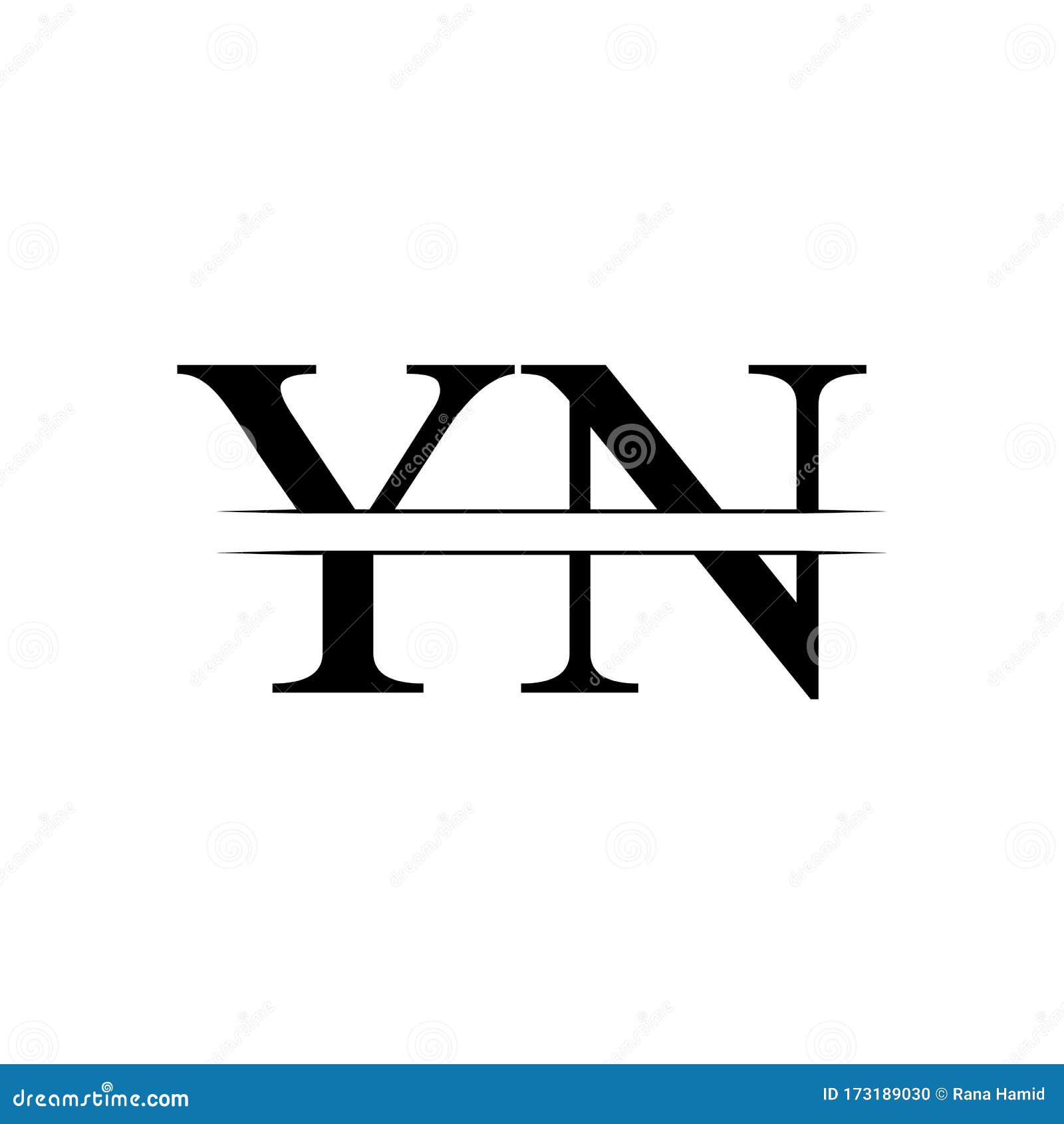 Initial YN Logo Design Vector Template. Creative Letter YN Business ...