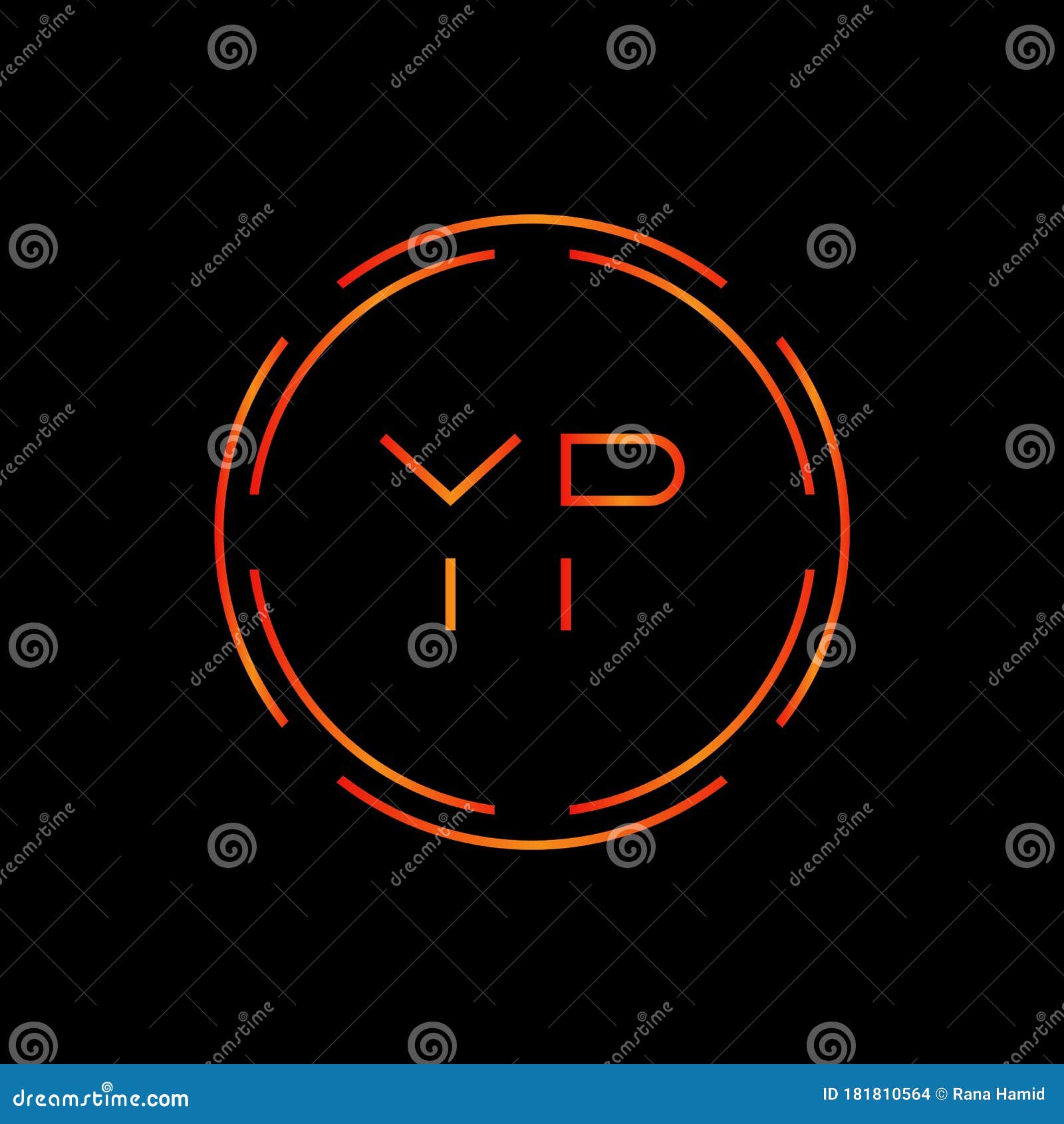 Initial YP Logo Design Vector Template. Creative Circle Letter YP ...
