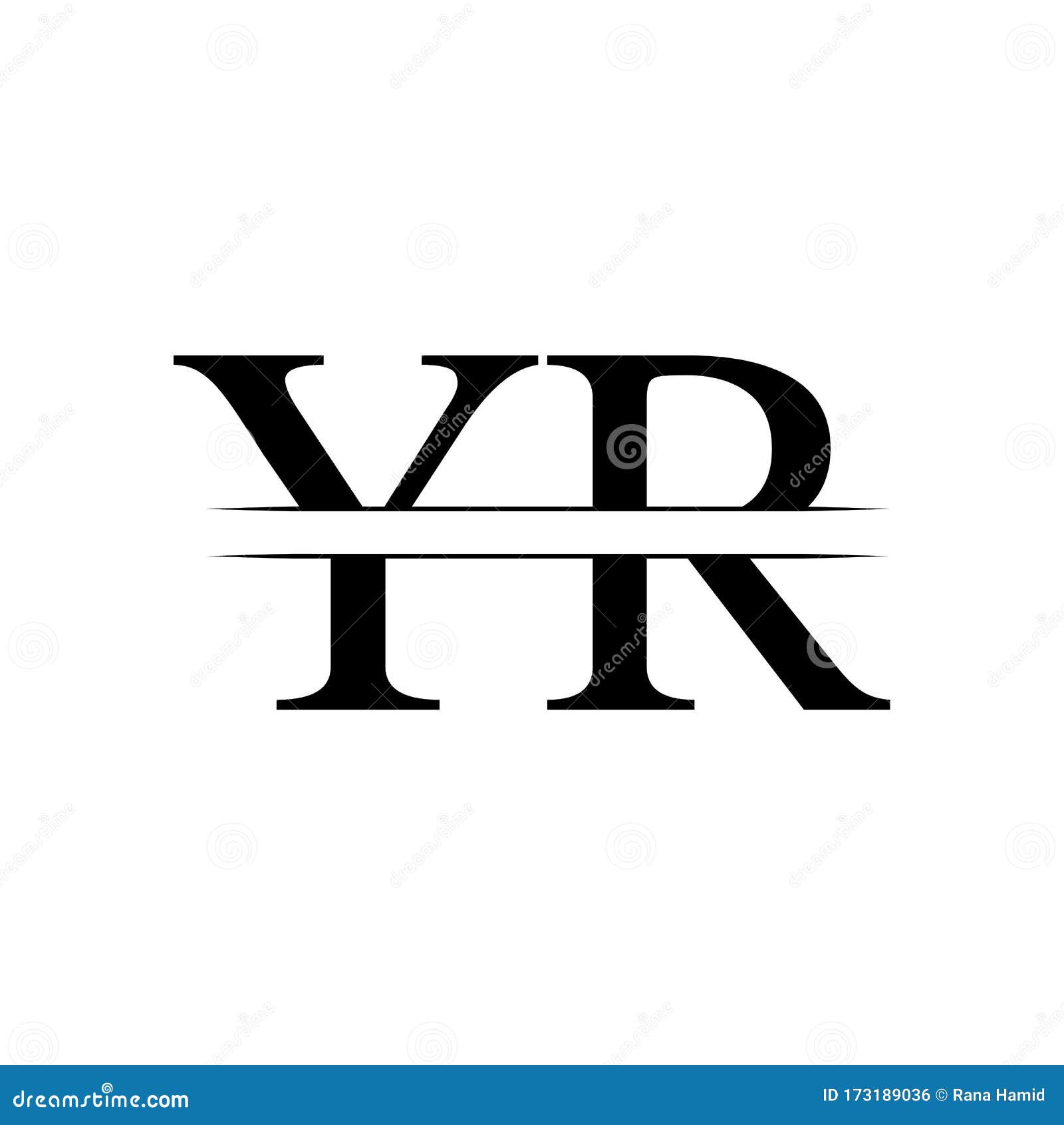 Initial YR Logo Design Vector Template. Creative Letter YR Business ...